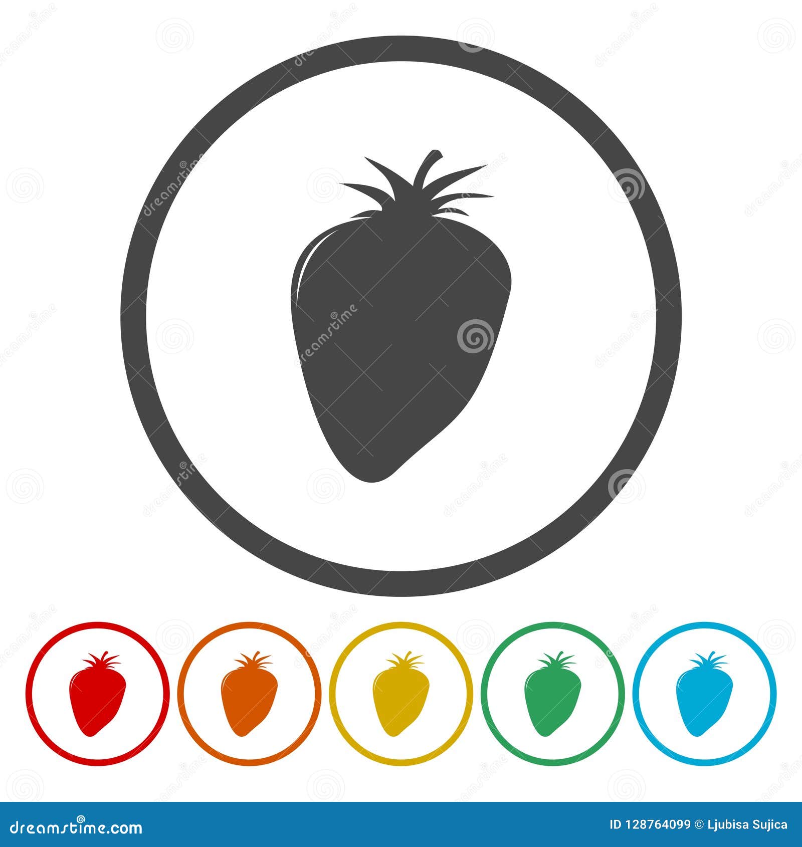 Icon of Strawberry. Vector Illustration Stock Vector - Illustration of ...