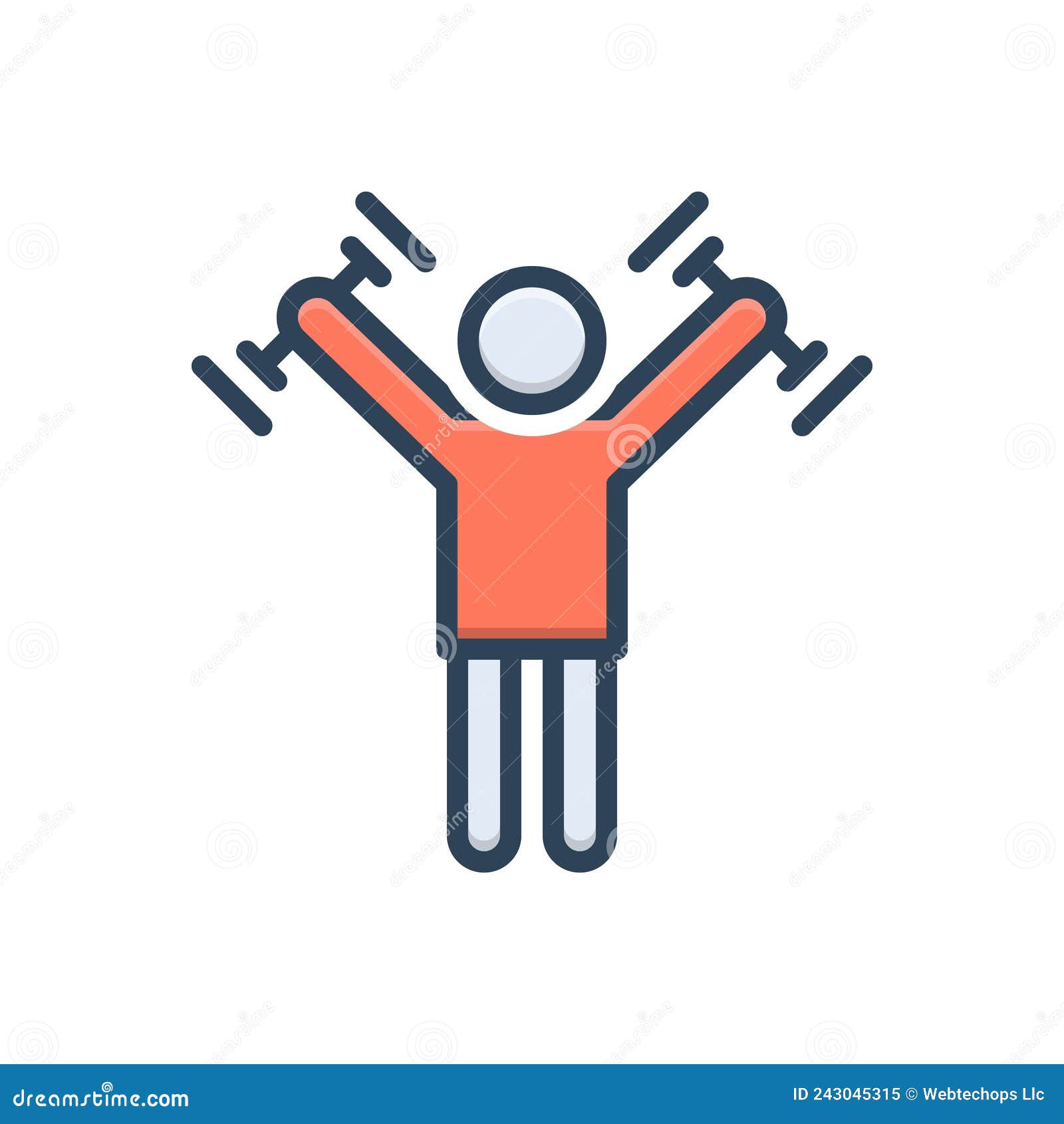 Color Illustration Icon for Strengthen, Strengthen and Arm Stock ...