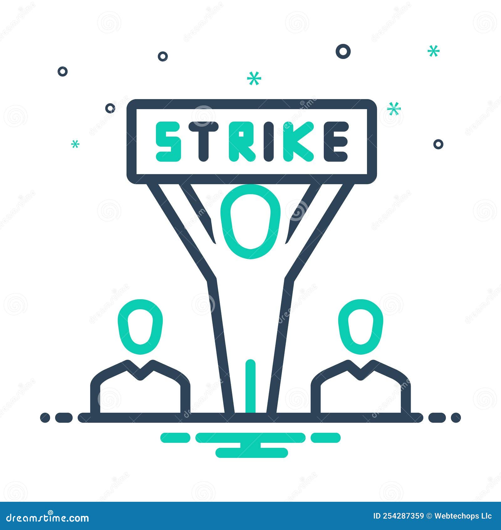 Mix Icon for Strike, Conflict and Holding Stock Vector - Illustration ...