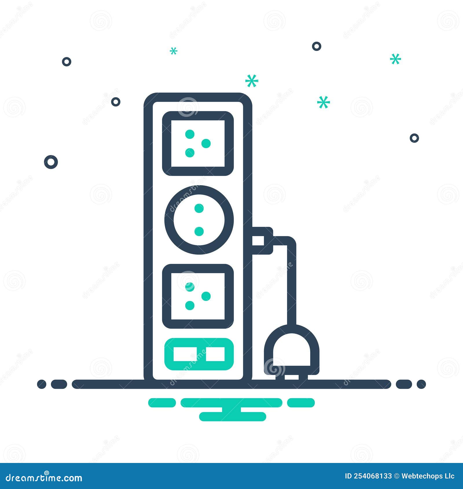 Mix Icon for Strip, Electric and Cable Stock Illustration ...