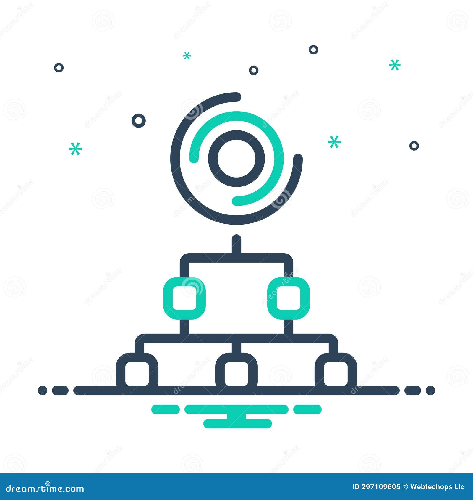 Mix Icon for Structure, Hierarchical and Flowchart Stock Vector ...