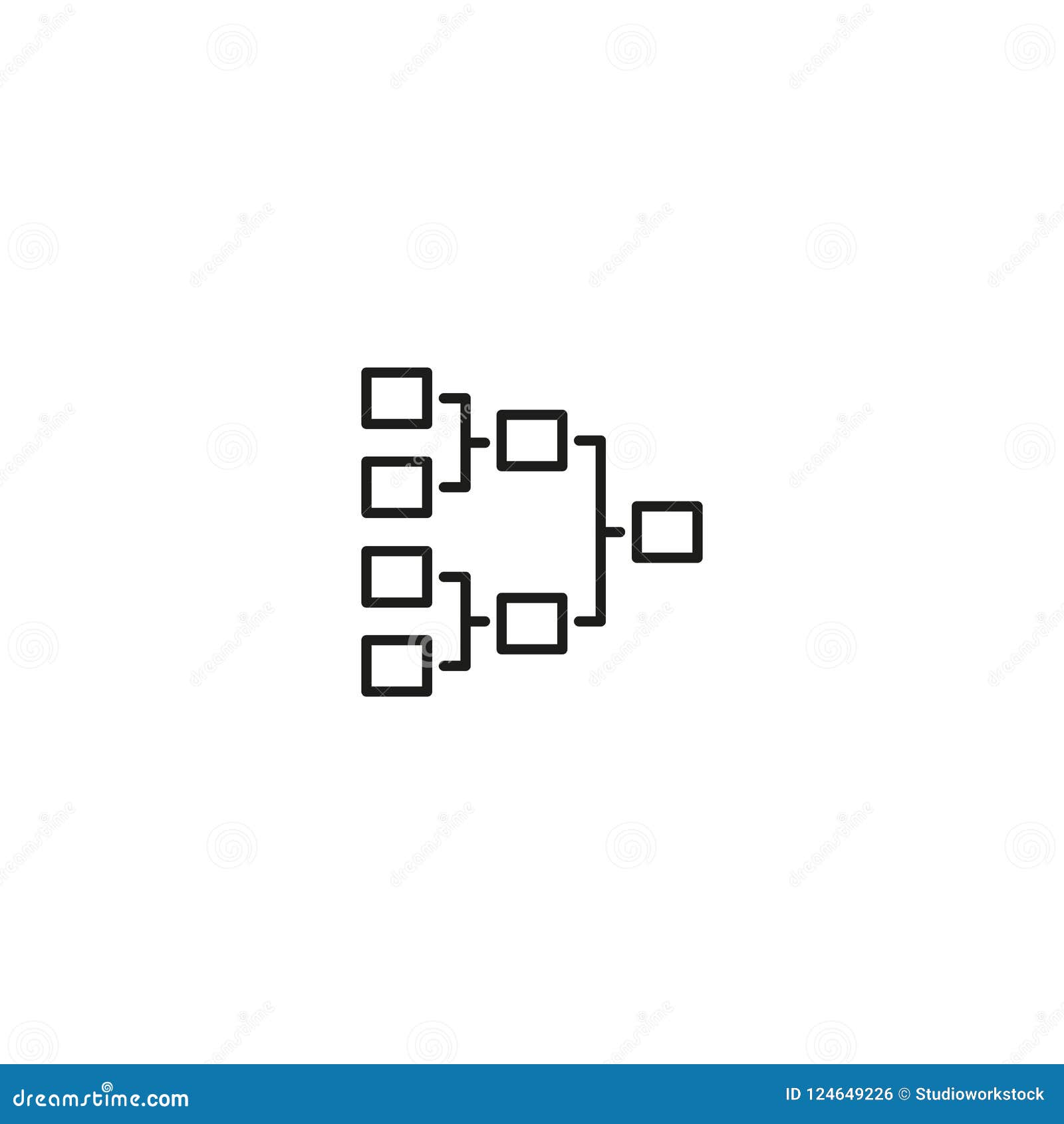 Icon of Structured Items in Connection Stock Illustration ...