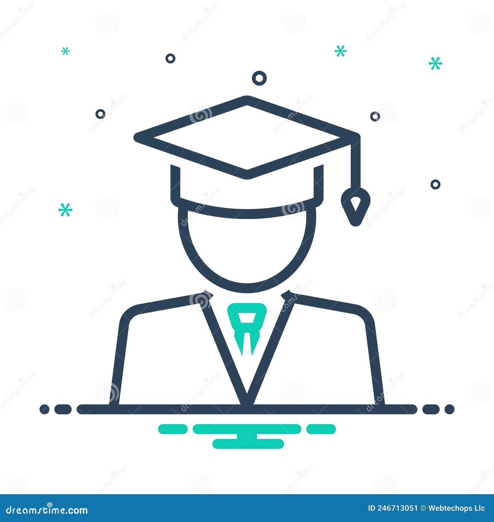 Mix Icon for Student, People and University Stock Illustration ...