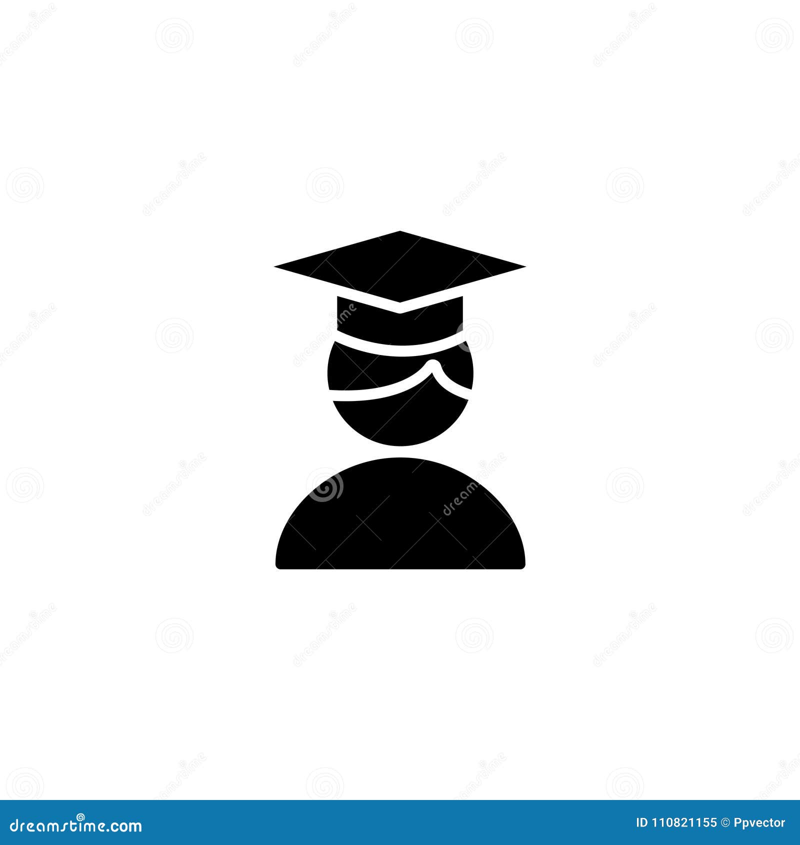 Icon. Student symbol sign stock illustration. Illustration of academic ...