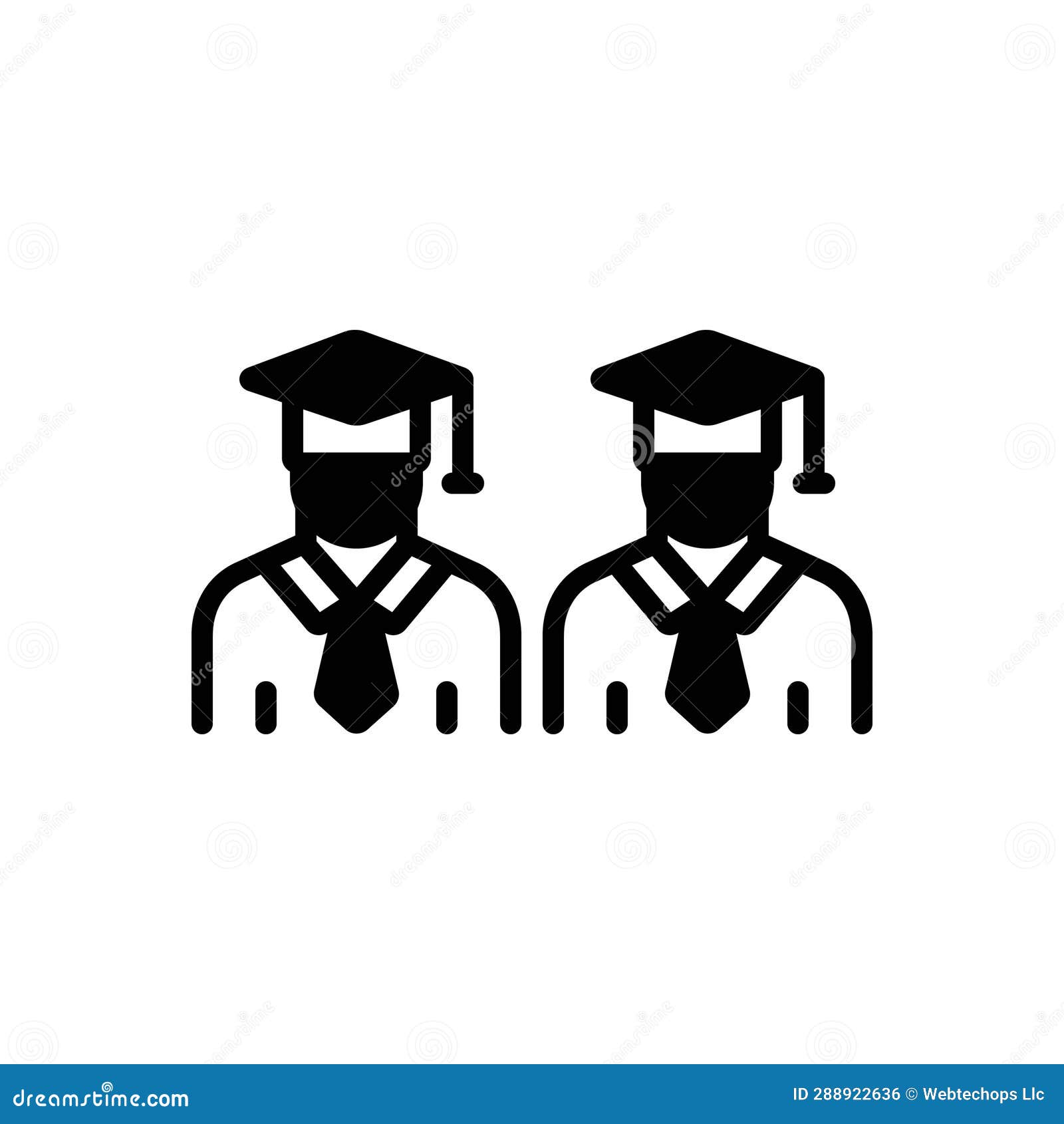Black Solid Icon for Students, Scholarship and Education Stock Vector ...
