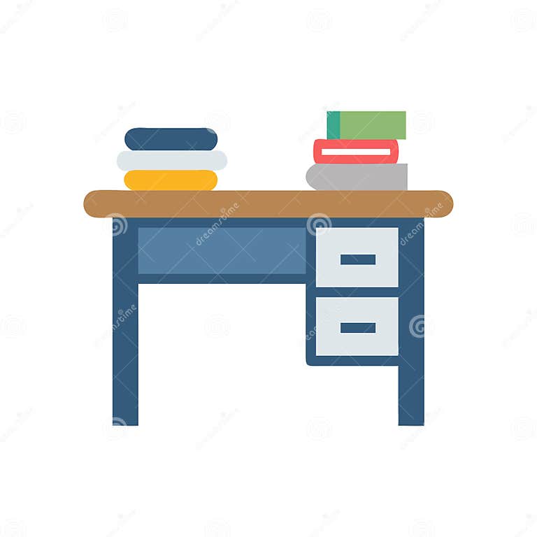 Icon for Study Tables and Learning Areas Stock Vector - Illustration of ...