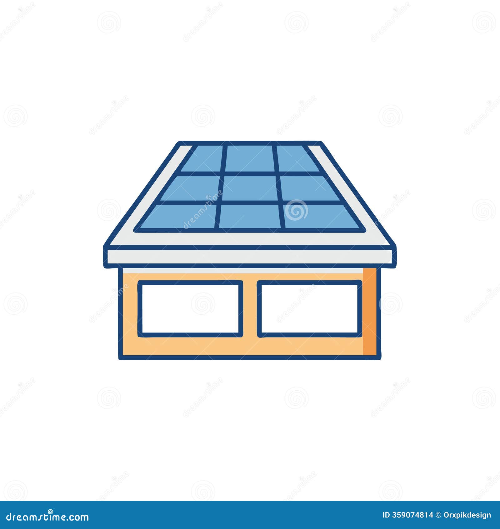 Icon of Stylish Roof Design Stock Illustration - Illustration of ...