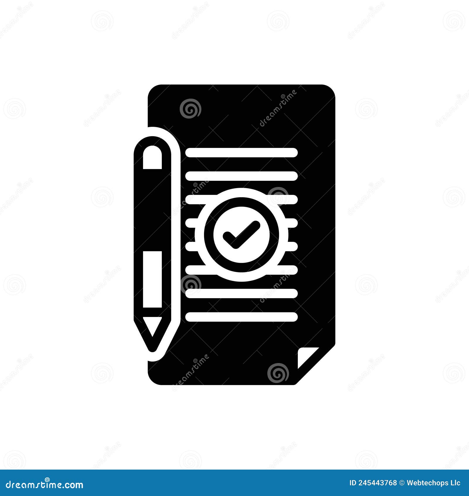 Black Solid Icon for Submission, Presentment and Agreement Stock Vector ...