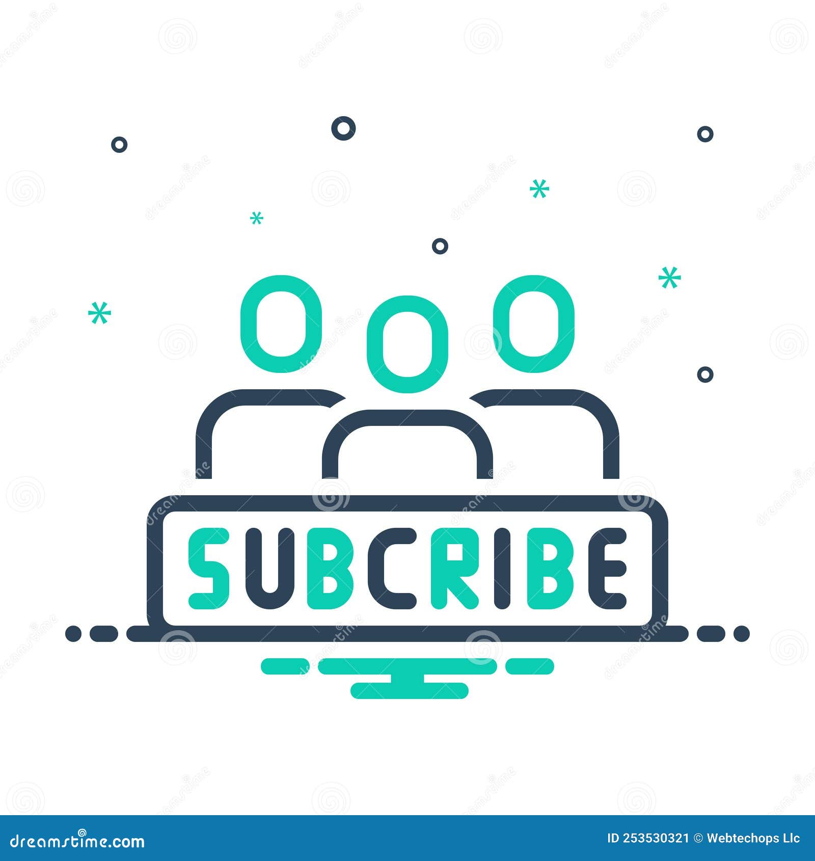 Mix Icon for Subscribers, Recipients and Prospects Stock Vector ...