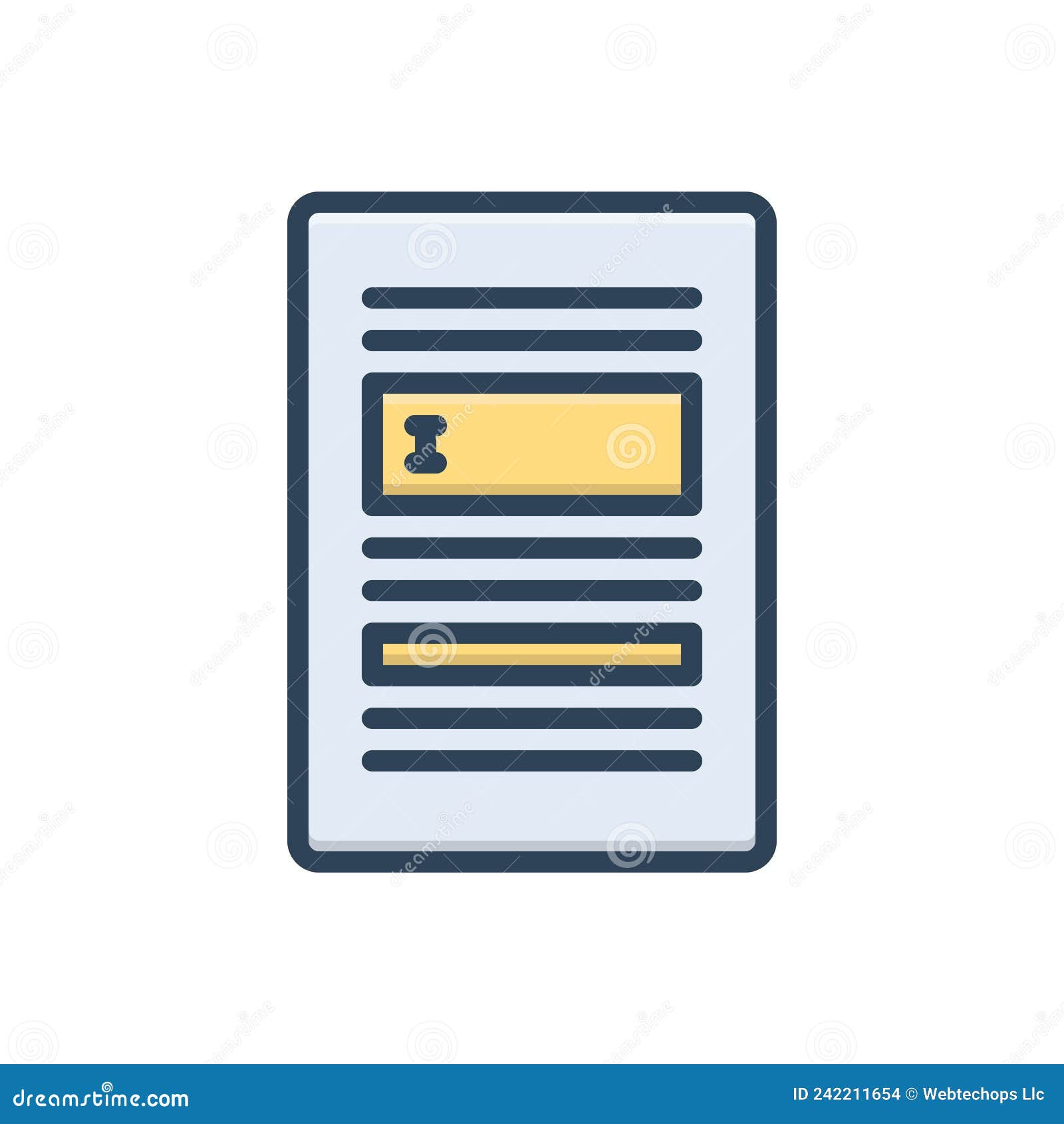 Color Illustration Icon for Subsection, Clause and Paragraph Stock ...