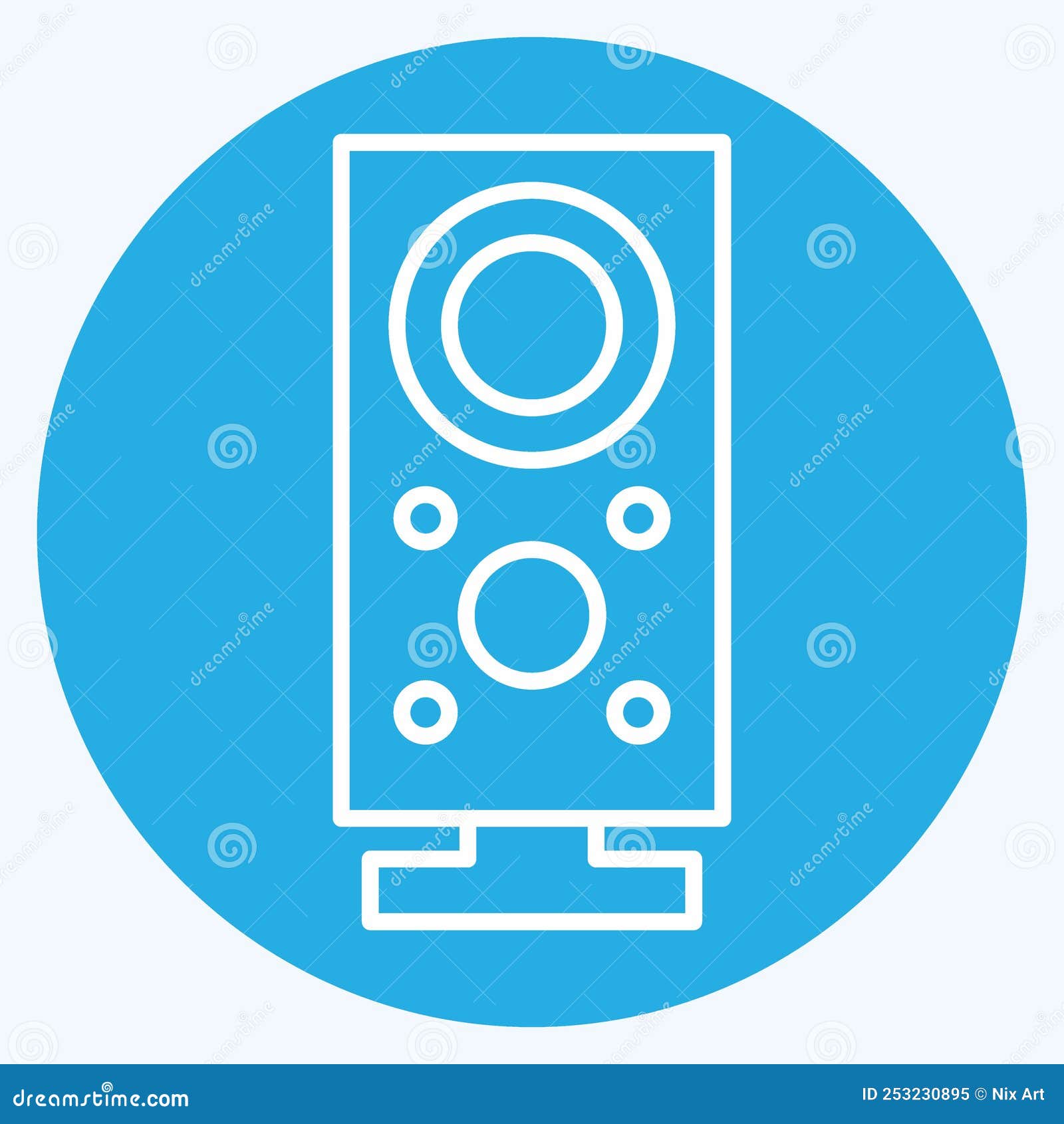 Icon Subwoofer. Suitable for Computer Components Symbol. Blue Eyes ...