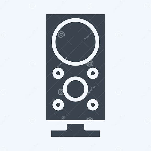 Icon Subwoofer. Suitable for Computer Components Symbol. Glyph Style ...