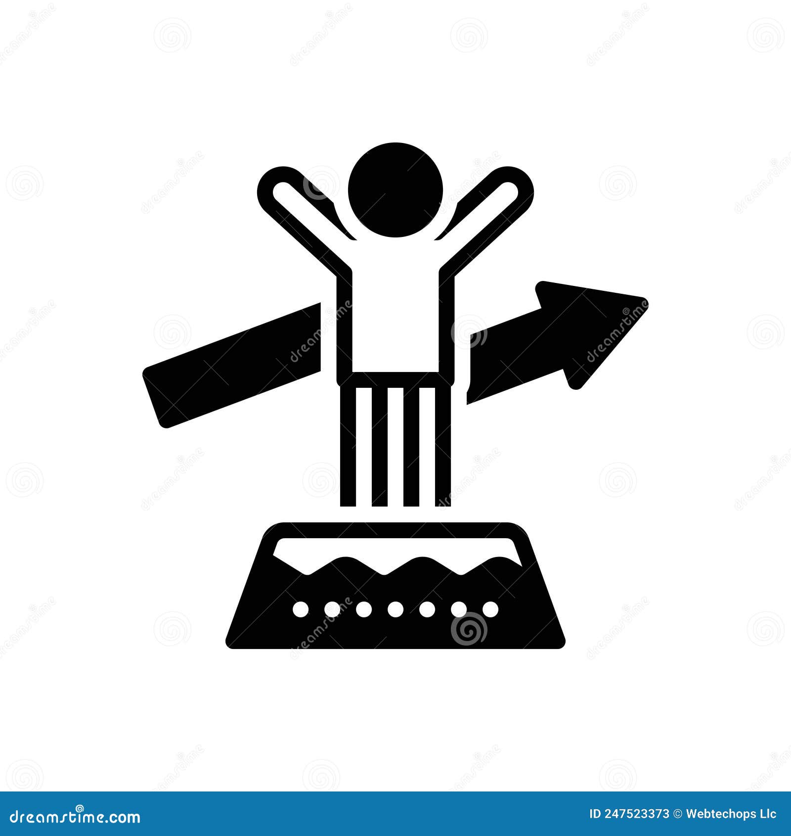 Black Solid Icon for Success, Achievement and Victory Stock Vector ...