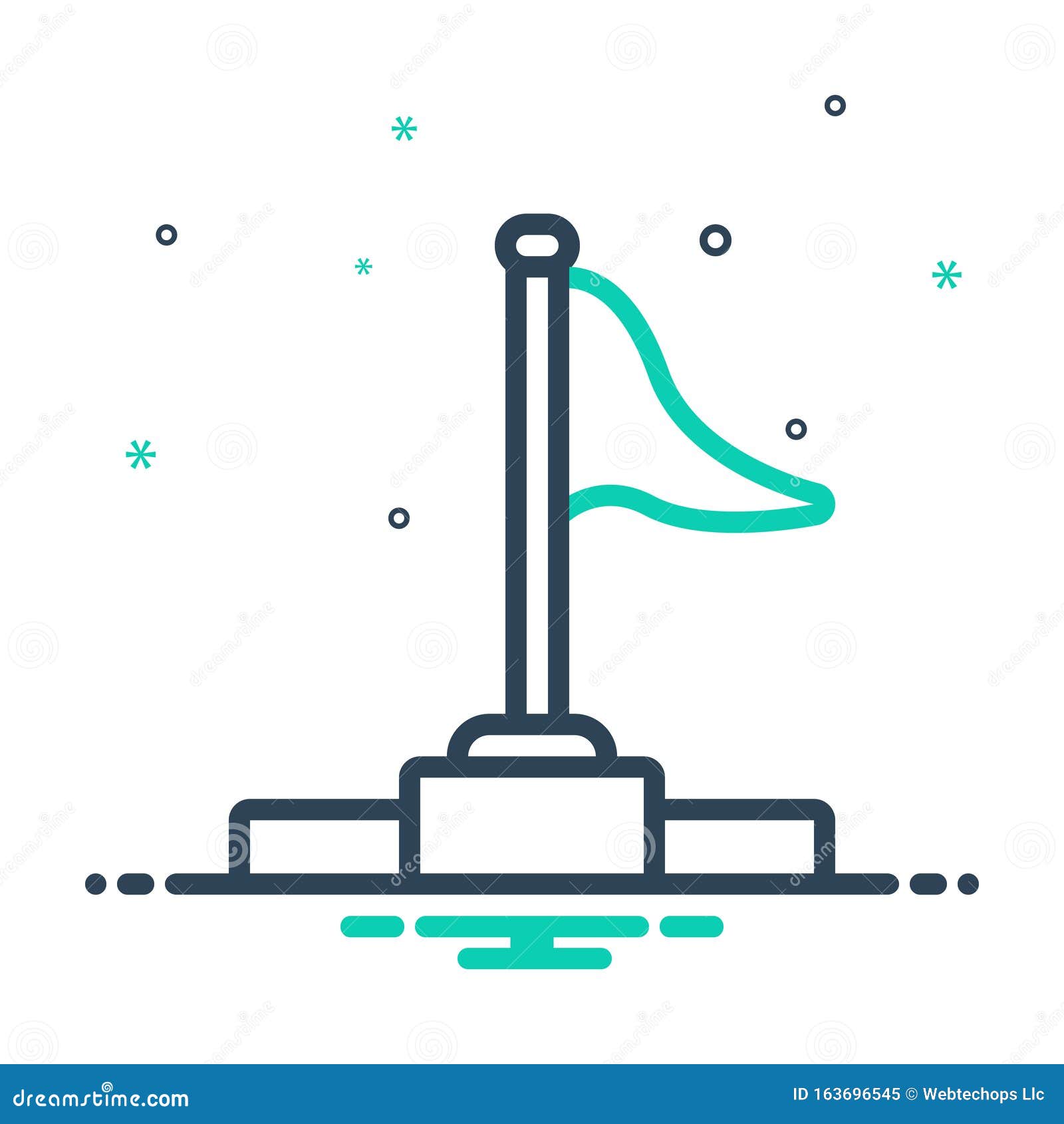 Mix Icon for Success Flag, Accomplishment and Achievement Stock Vector ...