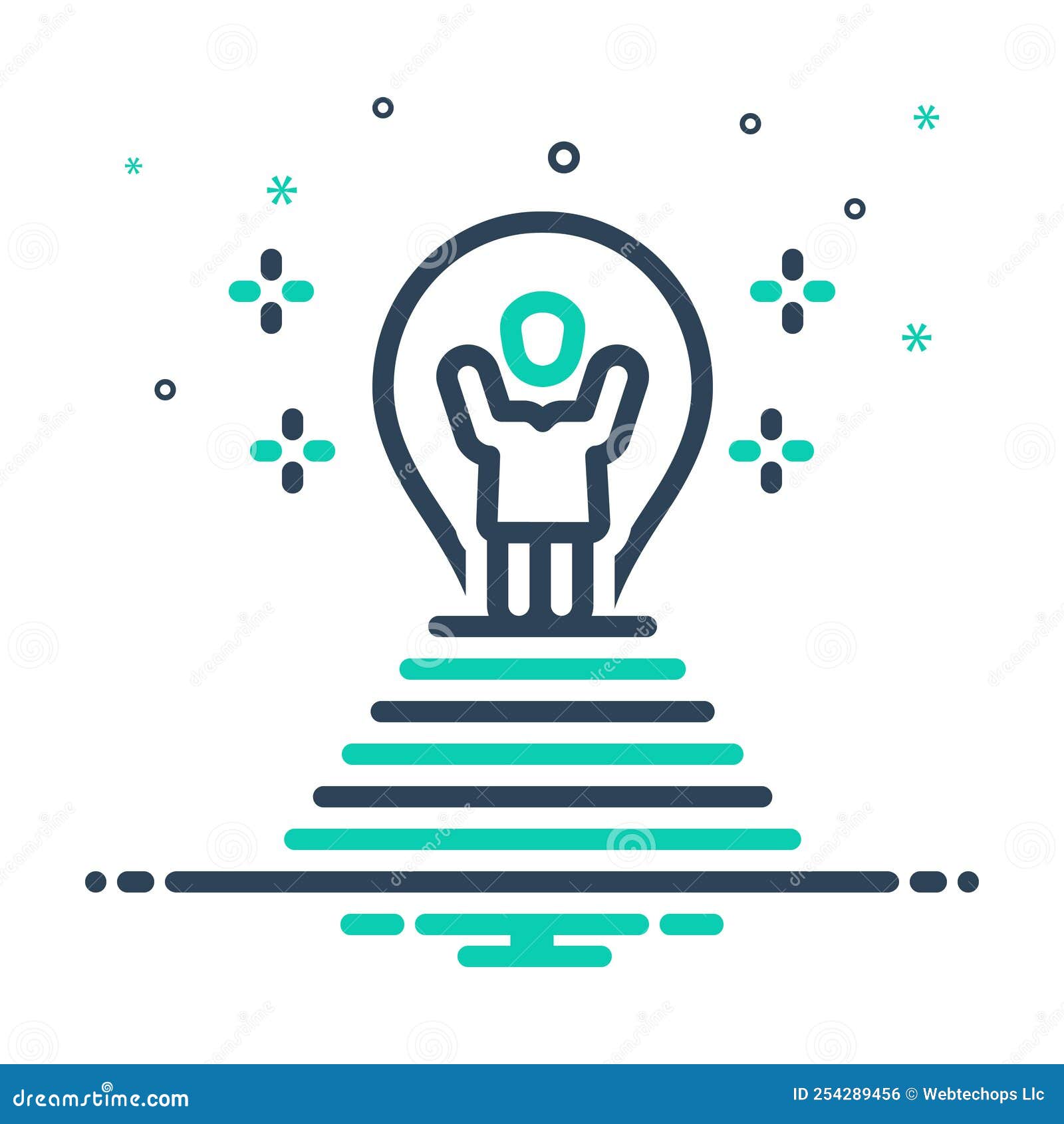 Mix Icon for Successful, Victorious and Triumphant Stock Vector ...