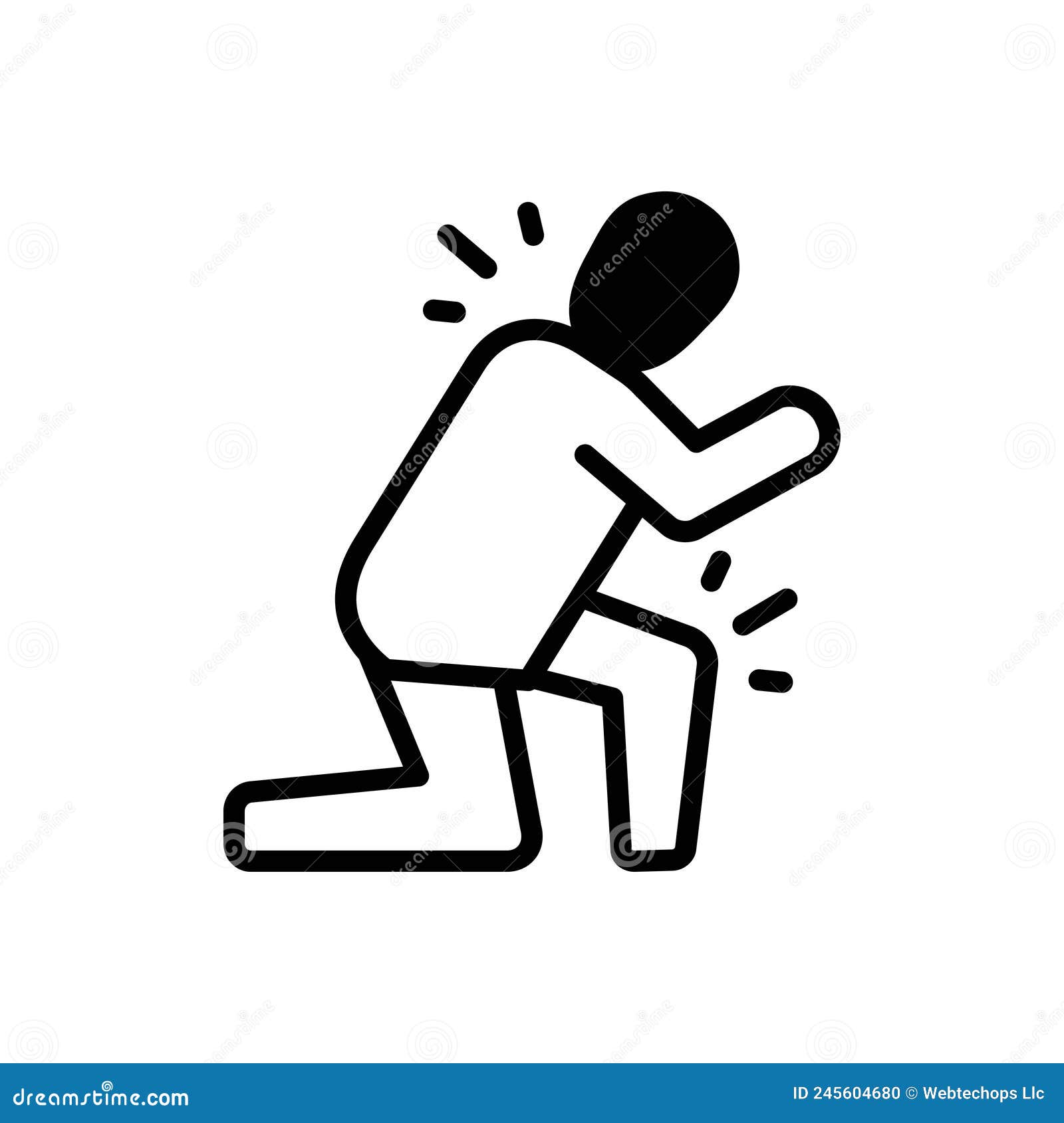 Mix Icon For Suffer, Pain And Suffering Vector Illustration ...