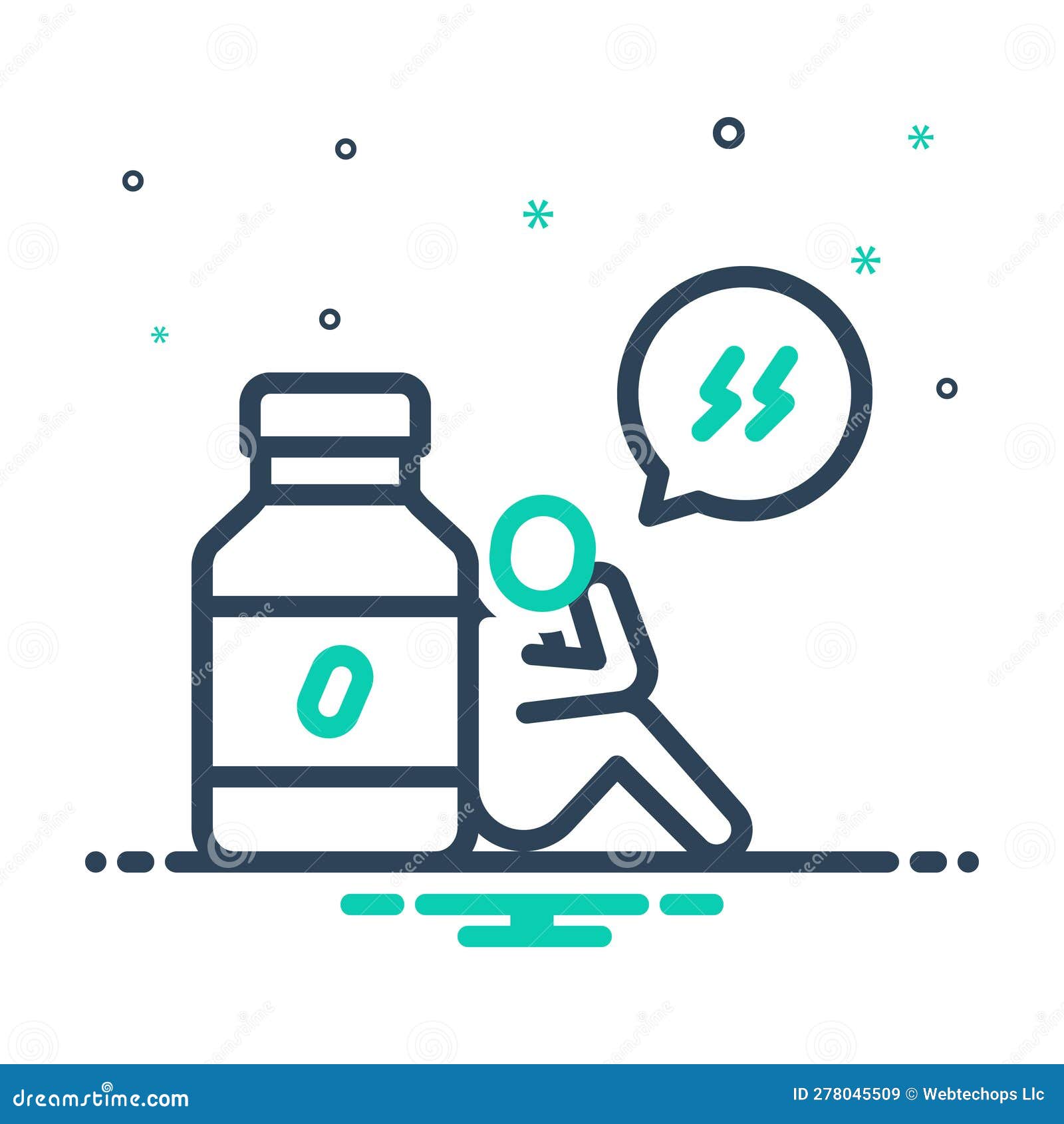 Mix Icon for Suffered, Endure and Disease Stock Vector - Illustration ...