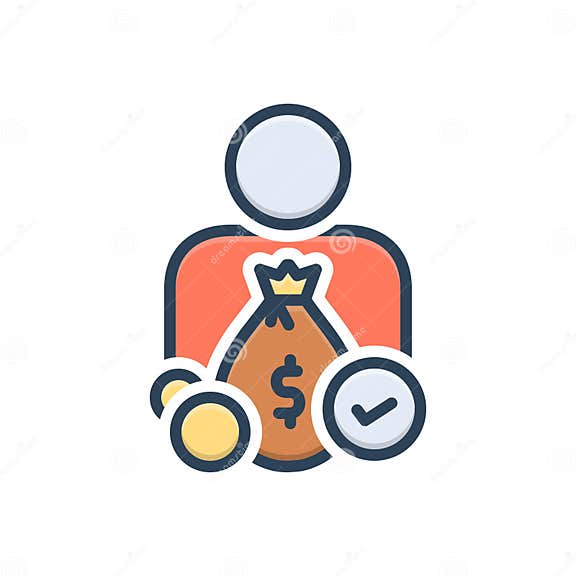 Color Illustration Icon for Sufficient, Adequate and Substantial Stock ...