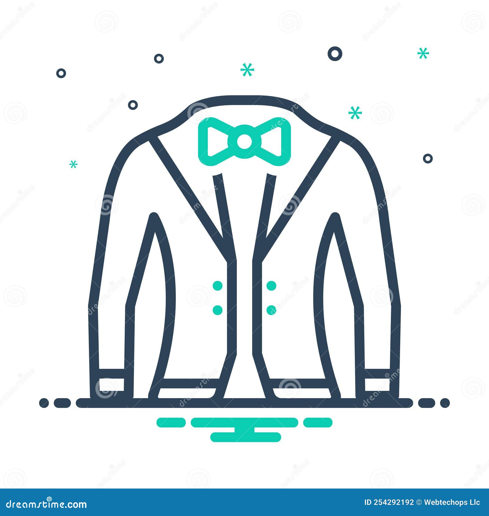 Mix Icon for Suit, Fashion and Gentleman Stock Vector - Illustration of ...