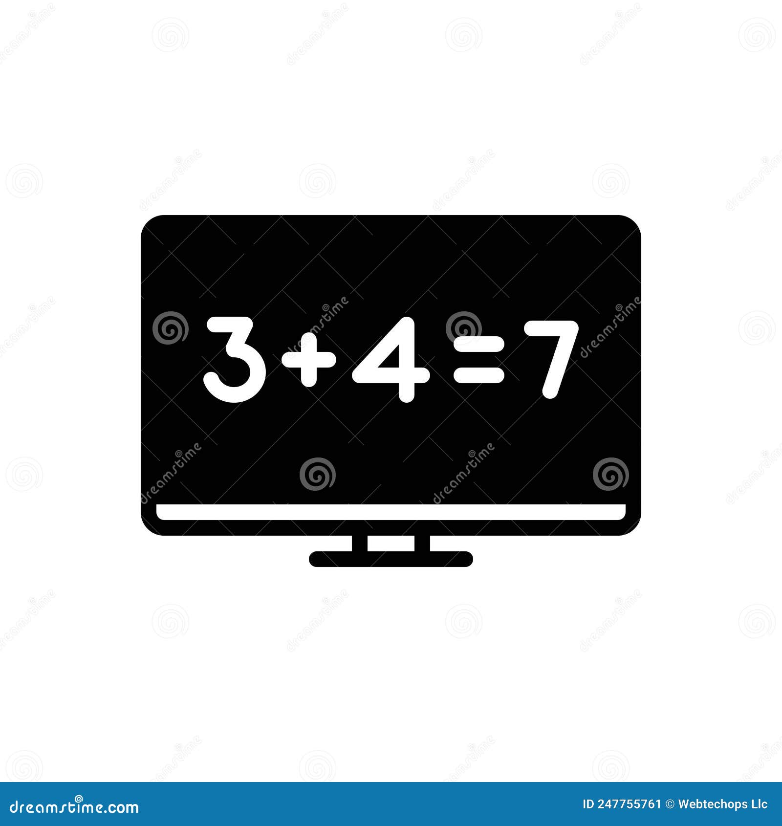 Black Solid Icon for Sum, Total and Number Stock Vector - Illustration ...