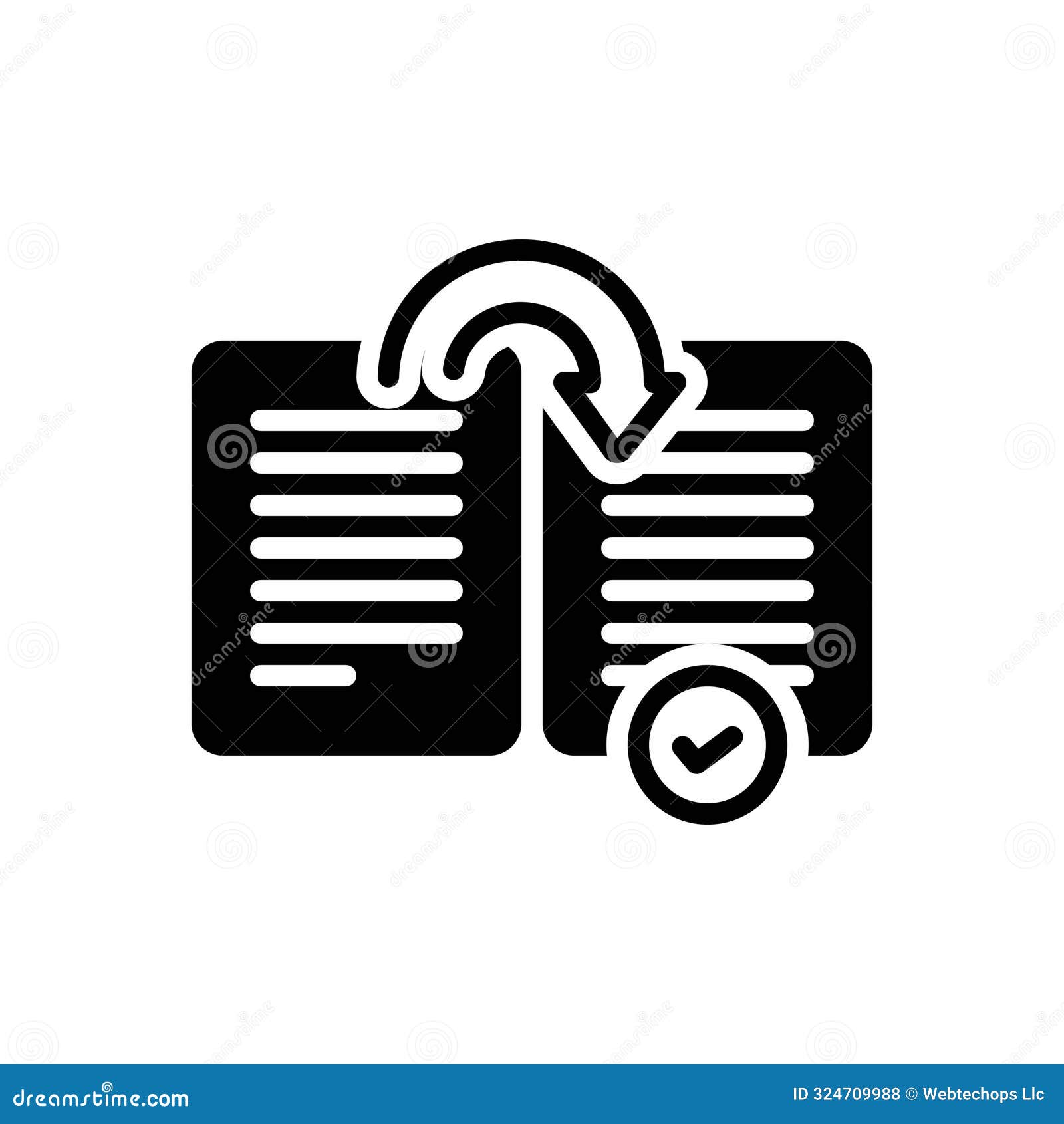 Black Solid Icon for Summarize, Compress and Document Stock ...