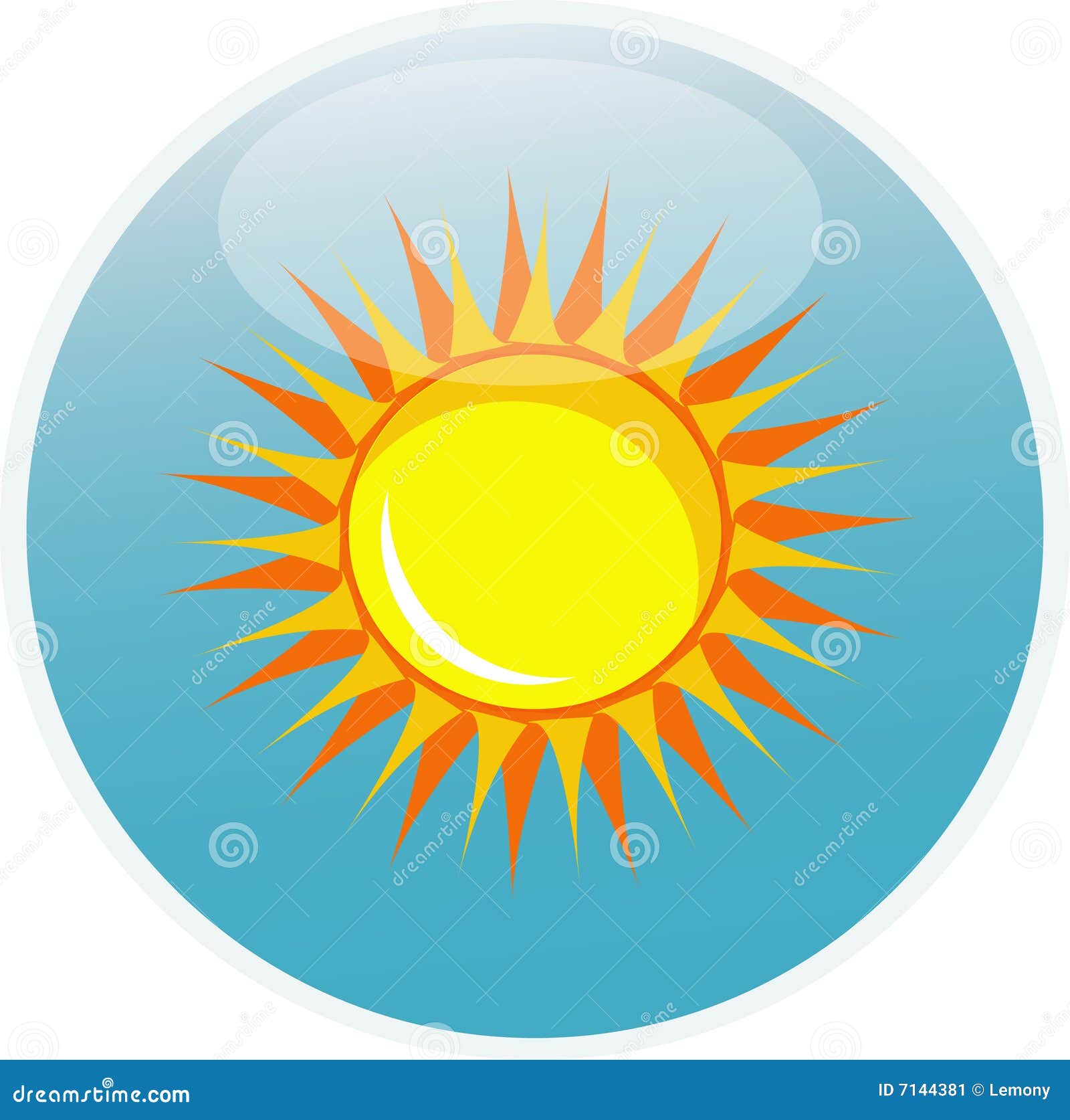 Icon sun stock vector. Illustration of clip, climate, beach - 7144381