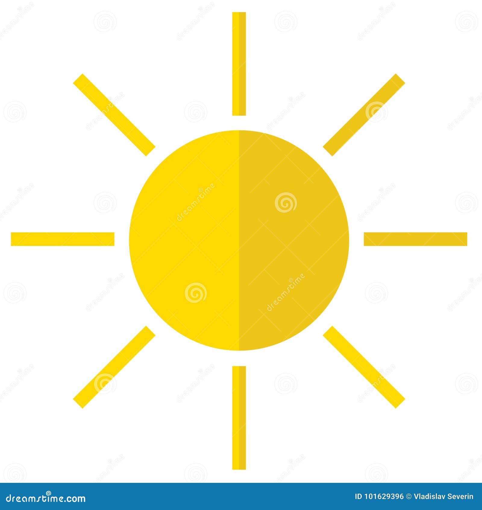 Icon of the sun stock illustration. Illustration of weather - 101629396