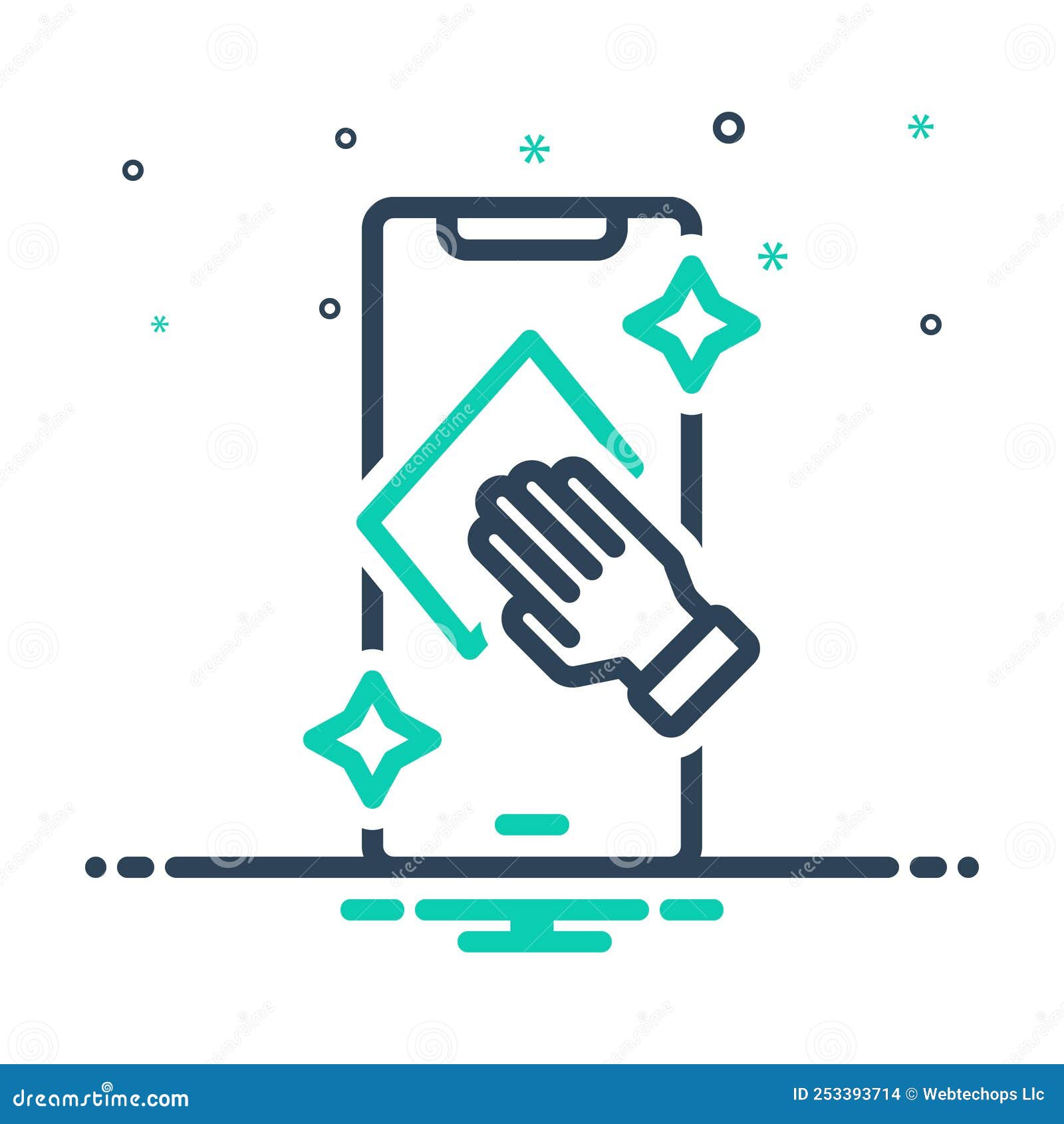 Mix Icon for Surfaces, Clean and Napkin Stock Illustration ...