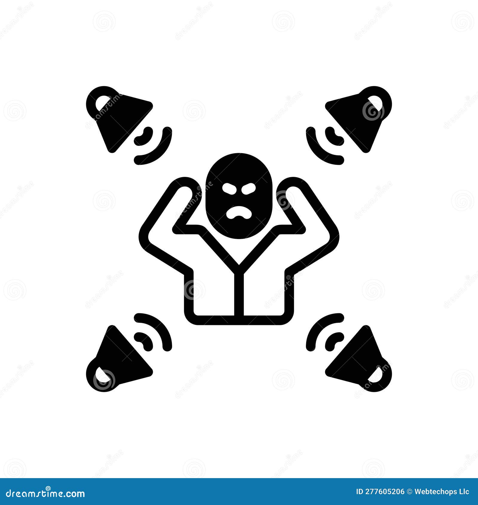 Black Solid Icon for Surround, Encircle and Volume Stock Vector ...