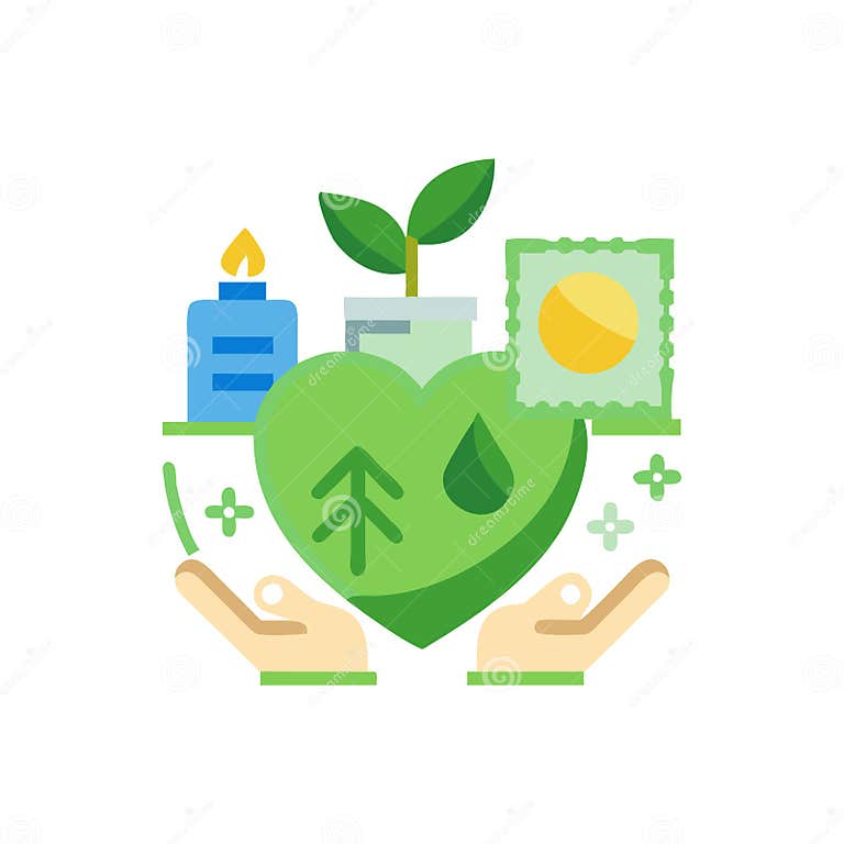 Icon of Sustainability for Future Generations Stock Illustration ...