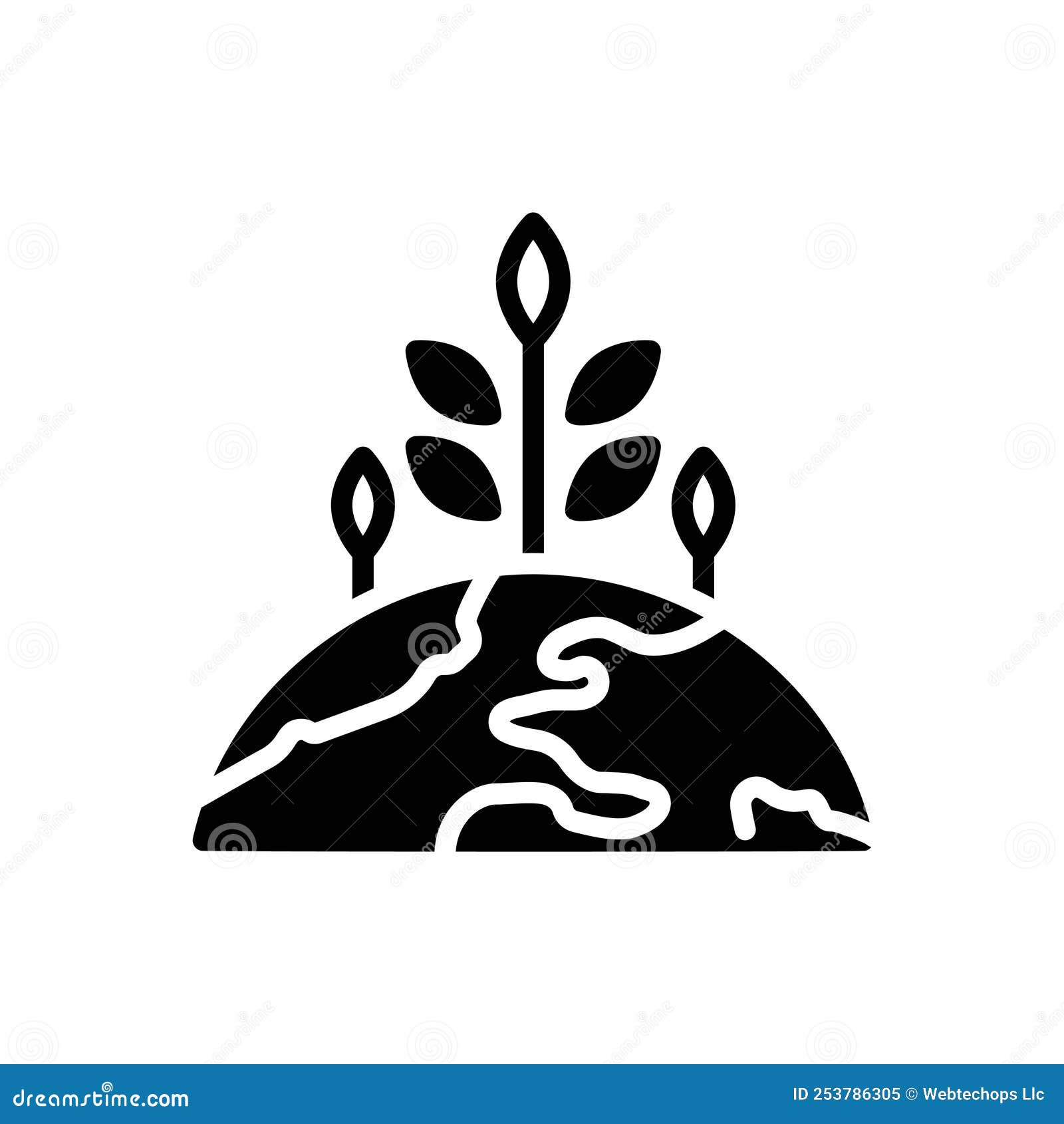 Black Solid Icon for Sustainable, Environment and World Stock ...