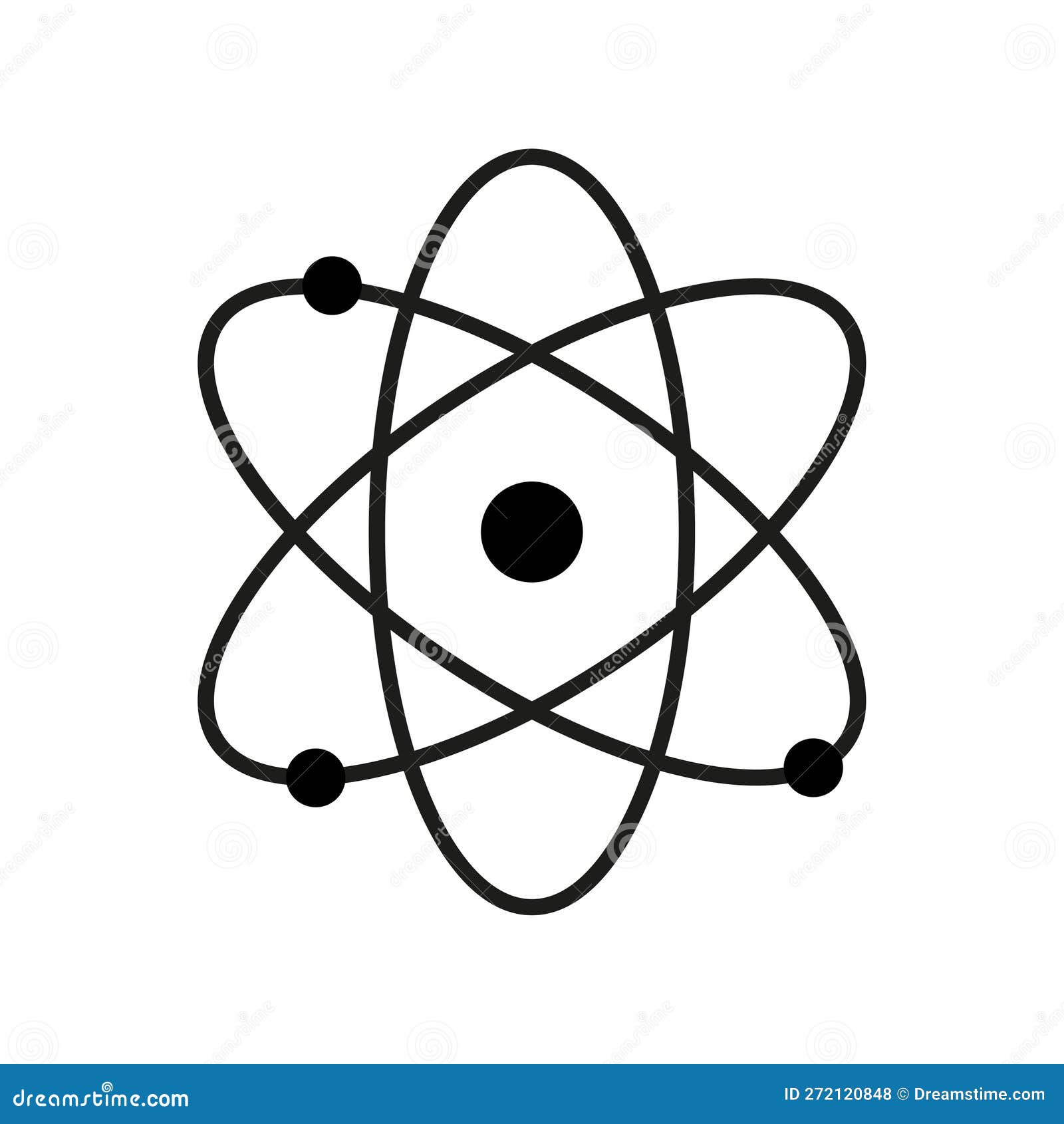 Icon with Symbol Atom. Round Shape. Vector Illustration Stock Vector ...