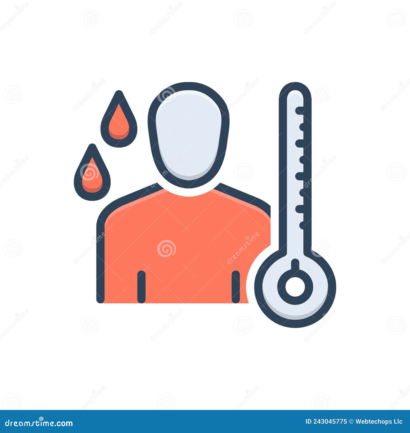 Color Illustration Icon for Symptom, Sign and Indication Stock ...