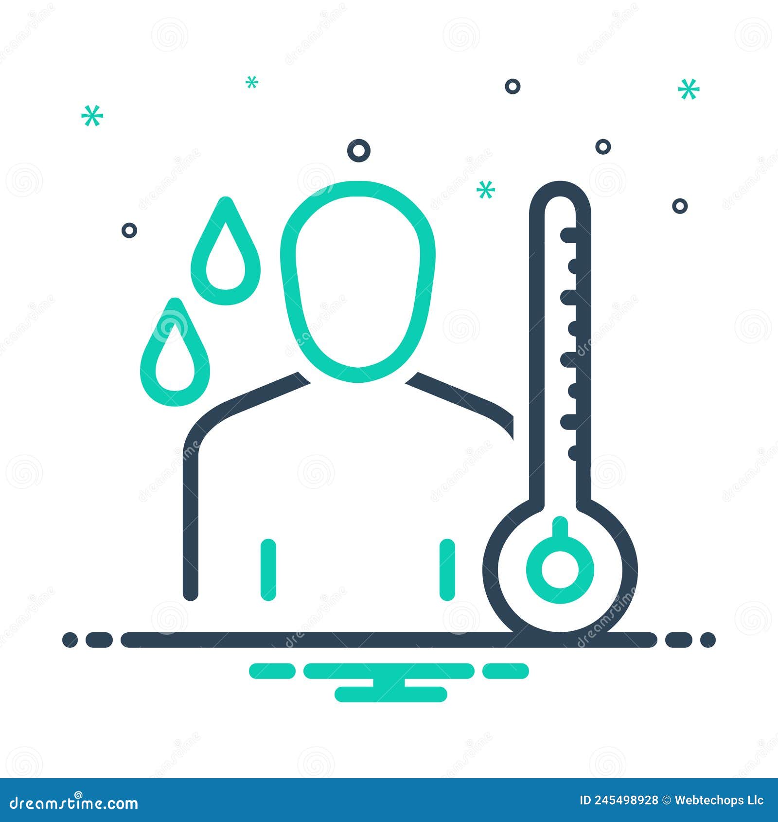 Mix Icon for Symptom, Check Up and Protection Stock Illustration ...
