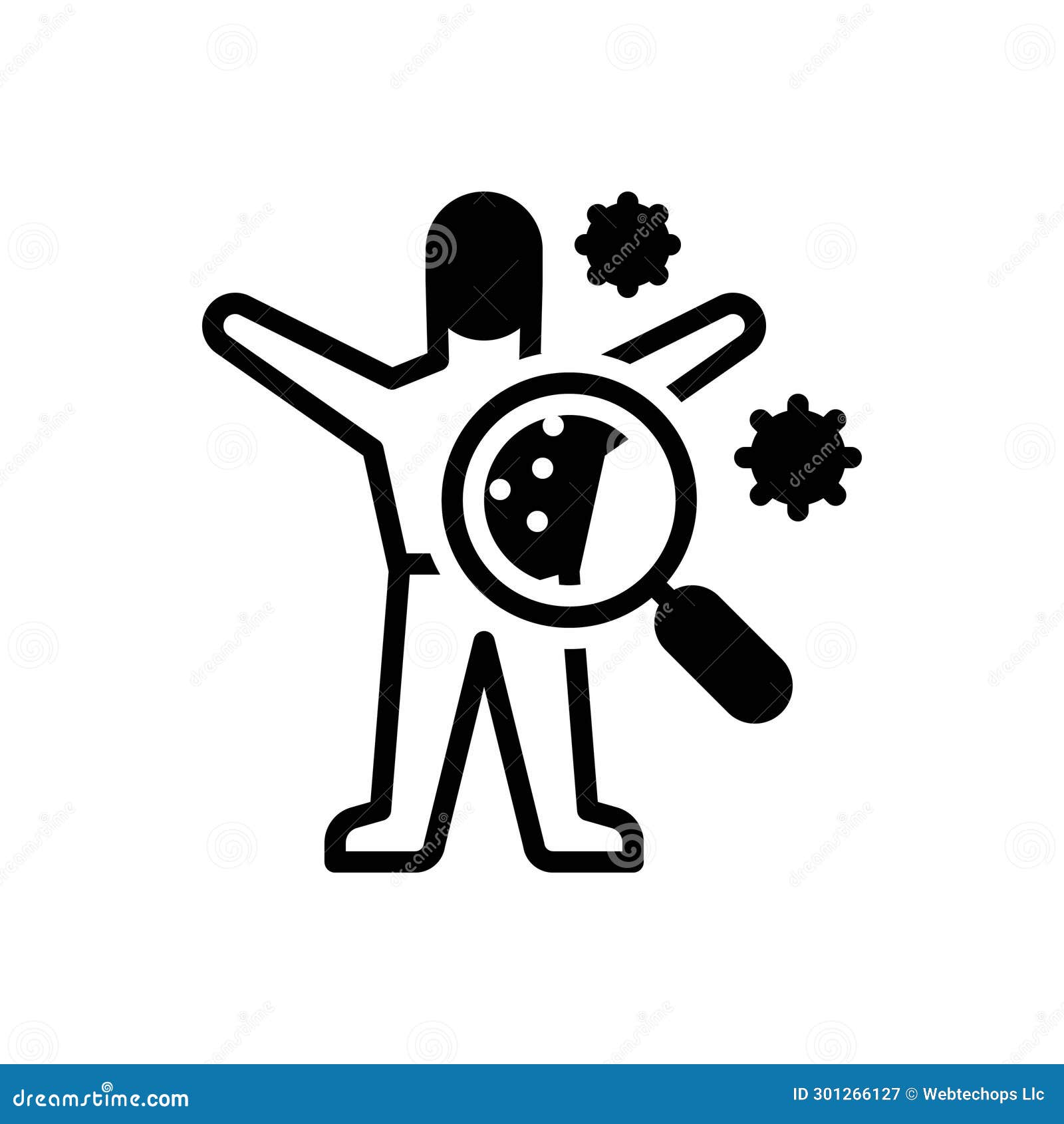 Black Solid Icon for Symptoms, Disease and Virus Stock Vector ...