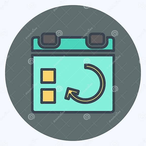 Icon Sync Event. Suitable for User Interface Symbol. Color Mate Style ...