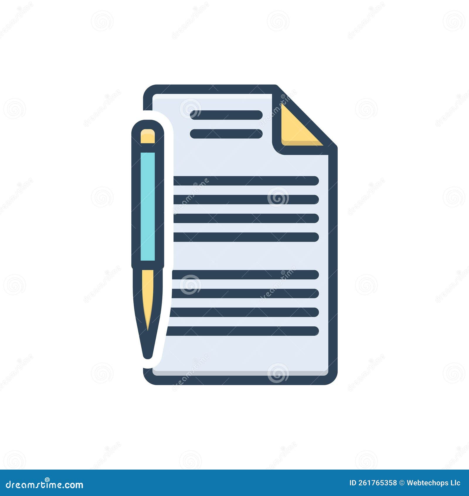 Color Illustration Icon for Synopsis, Essence and Summary Stock Vector ...