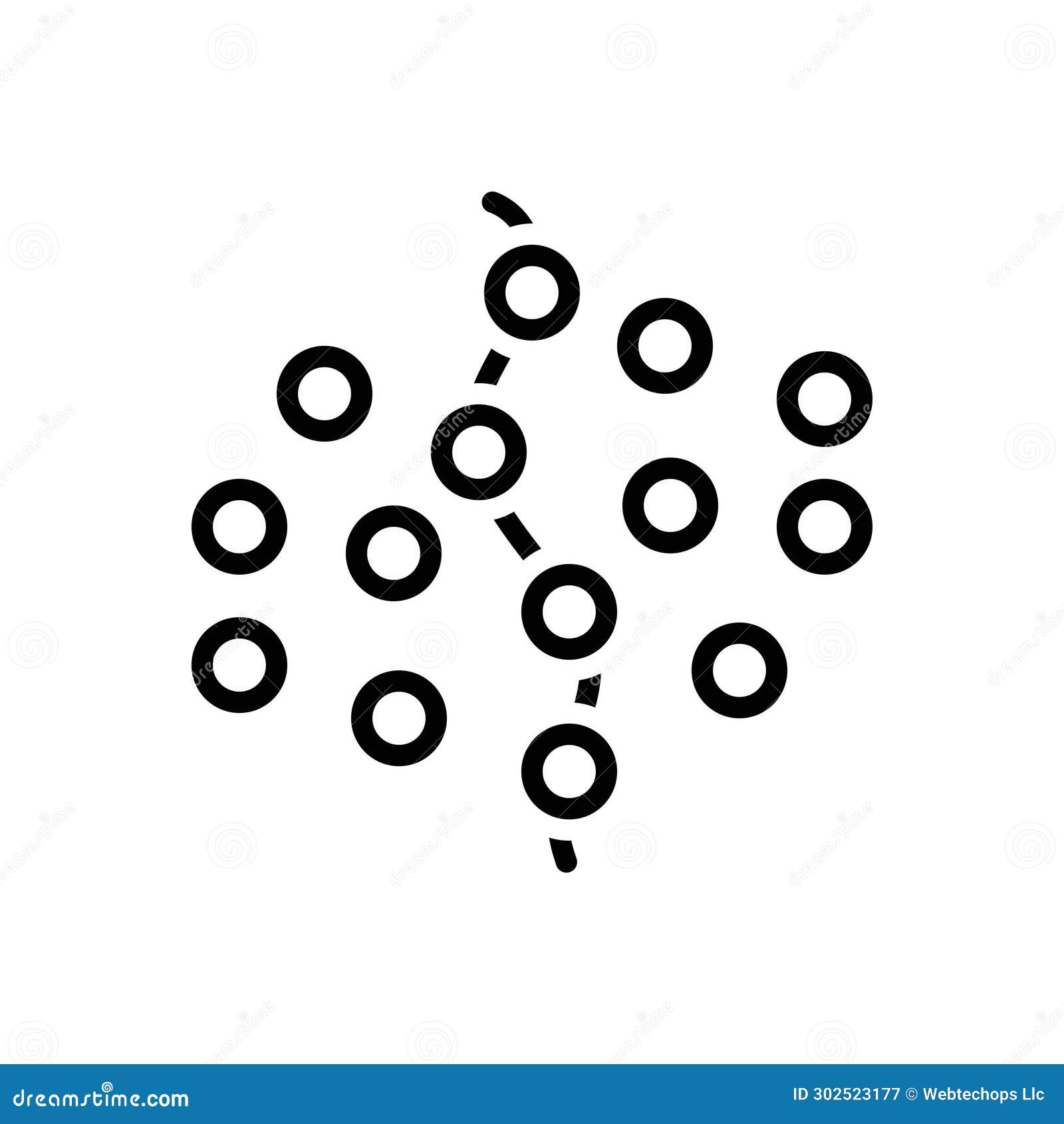 Black Line Icon for Synthesis, Protein and Connected Stock Vector ...