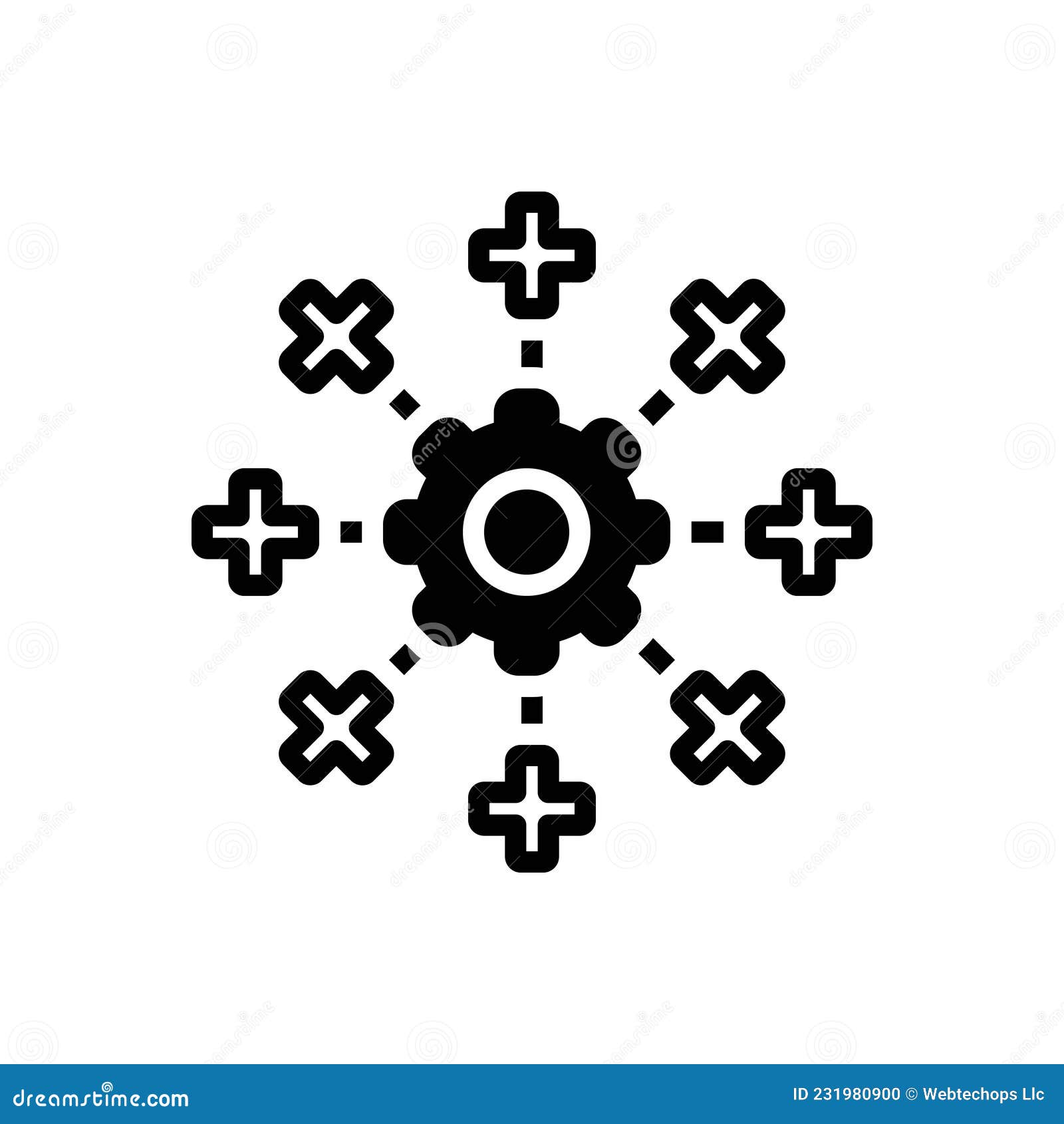 Black Solid Icon for System, Mainframe and Network Stock Illustration ...