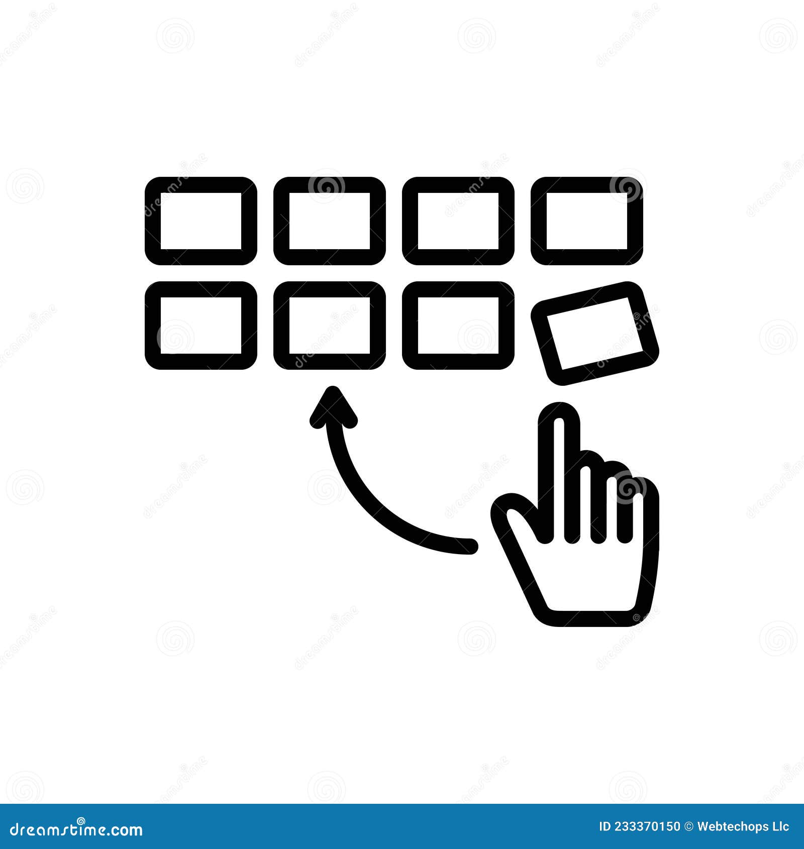 Black Line Icon for Systematic, Orderly and Methodical Stock Vector ...