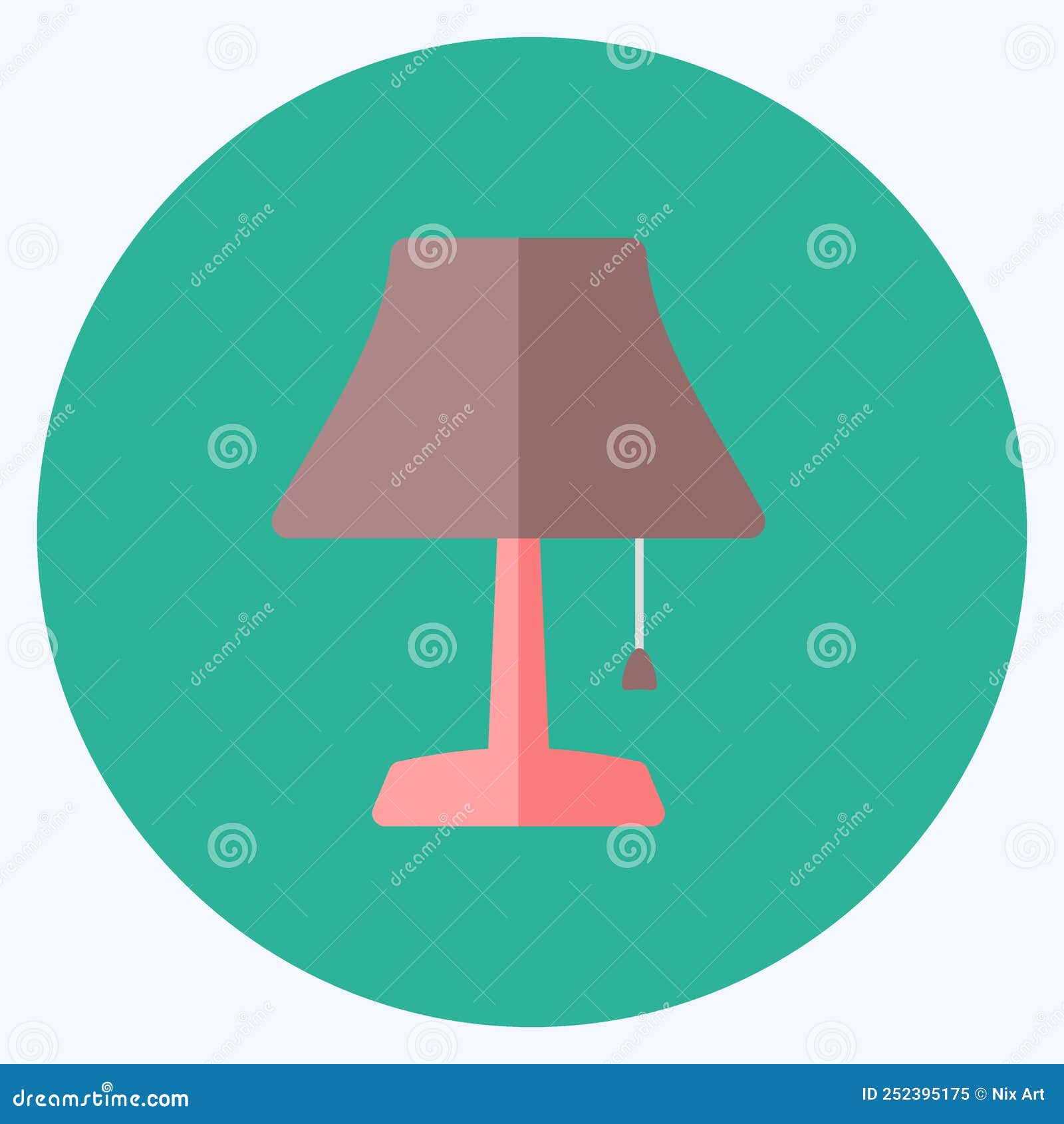 Icon Table Lamp. Suitable for Home Symbol. Flat Style. Simple Design ...