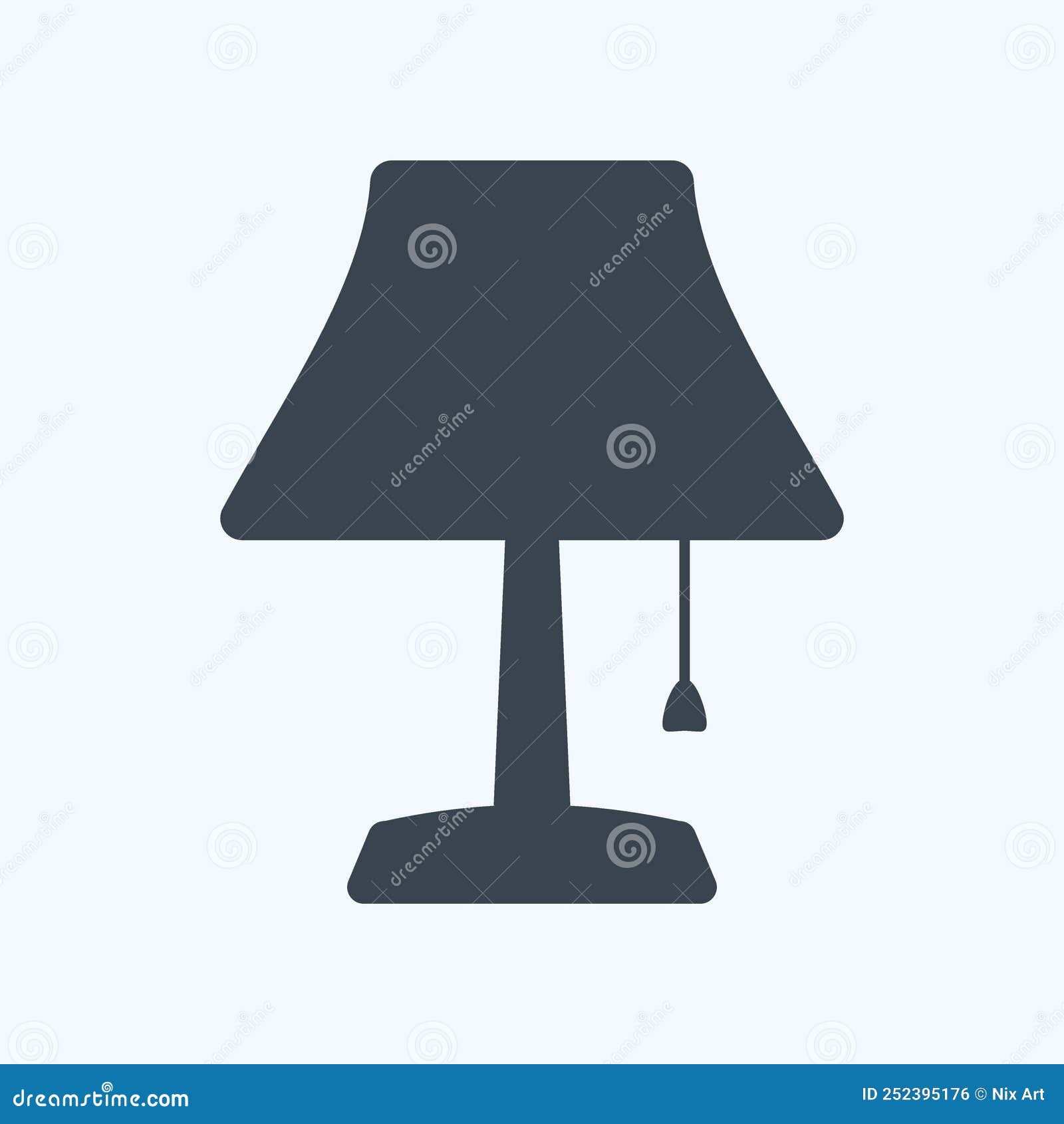 Icon Table Lamp. Suitable for Home Symbol. Glyph Style. Simple Design ...
