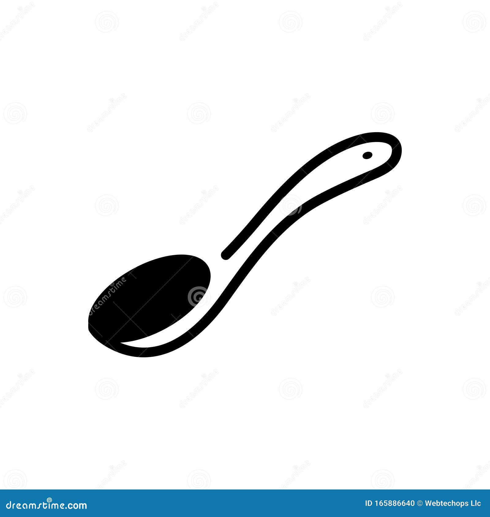 Black Solid Icon for Tablespoon, Spoon and Teaspoon Stock Vector ...