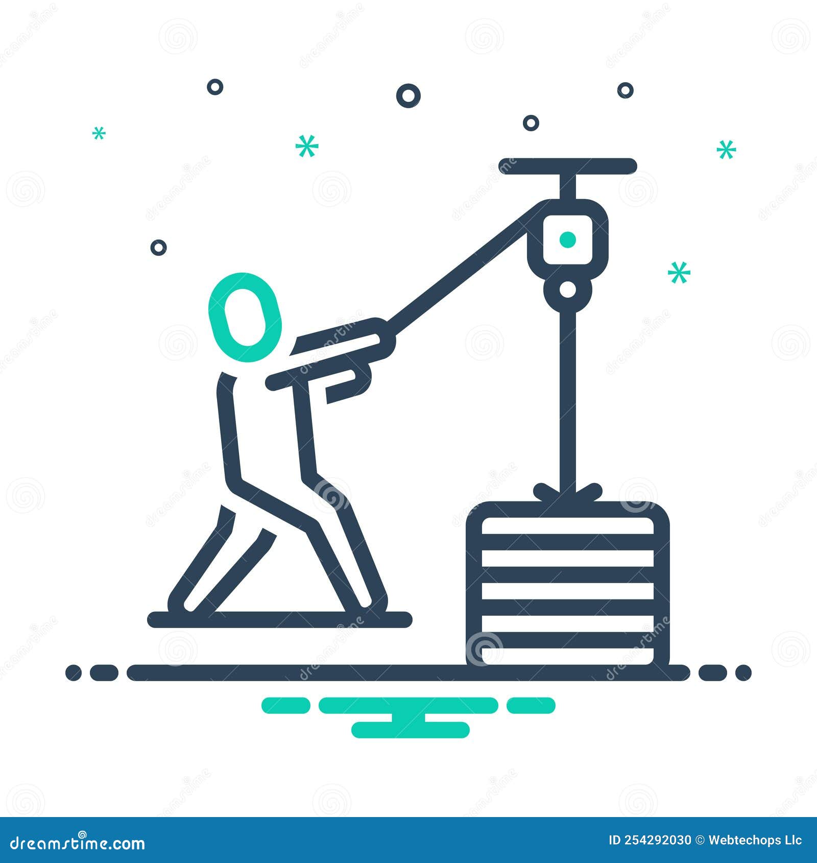 Mix Icon for Tackle, Catch and Rope Stock Vector - Illustration of sign ...