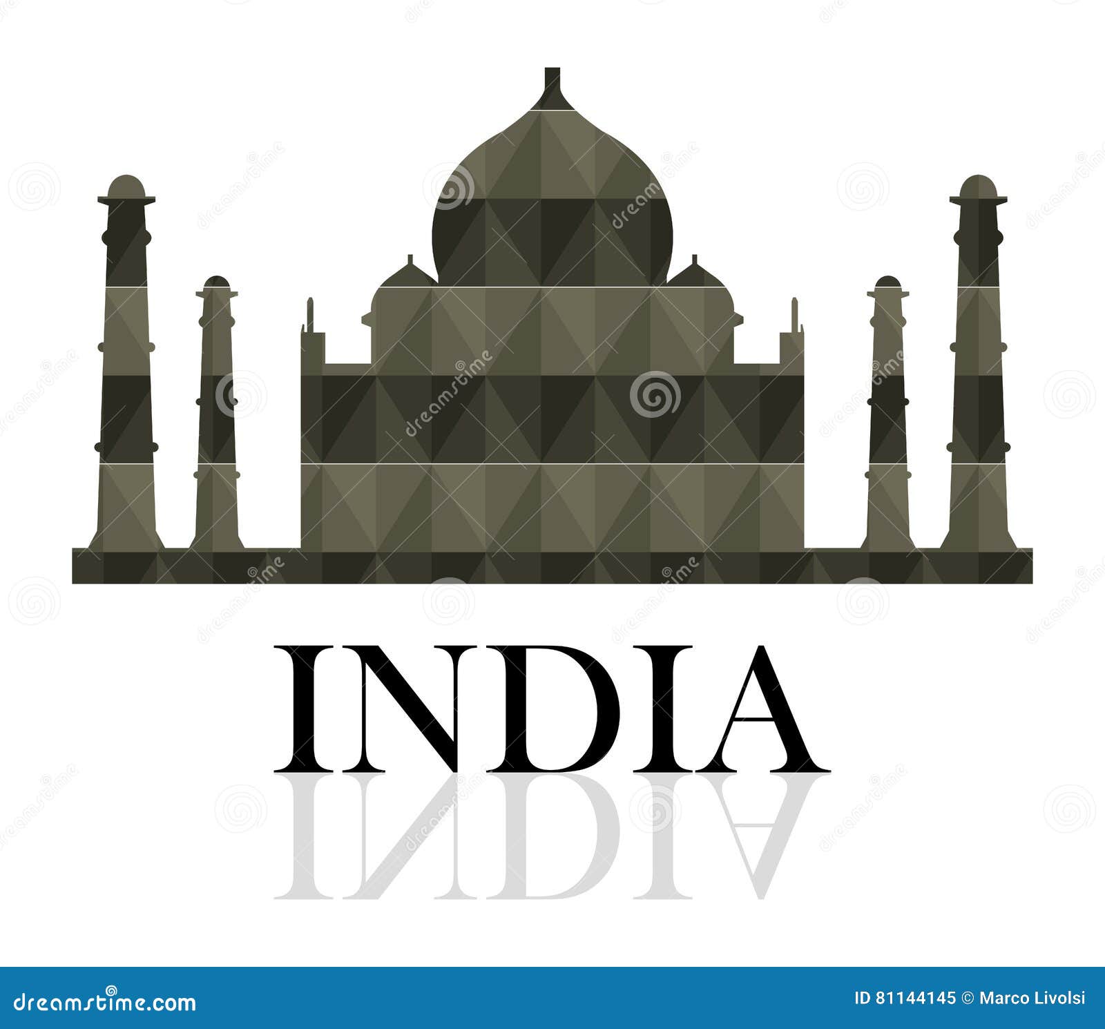 Icon Taj Mahal stock illustration. Illustration of sign - 81144145