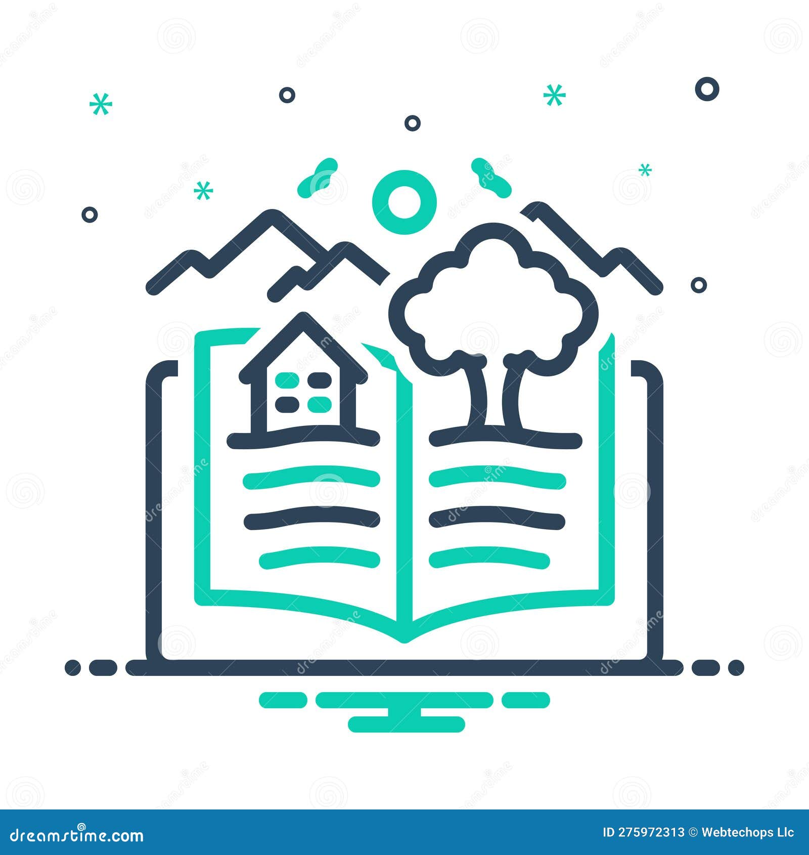 Mix Icon for Tale, Narrative and Book Stock Vector - Illustration of ...