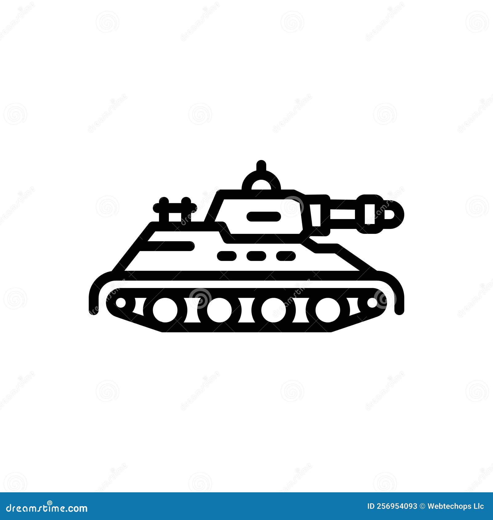 Panzer Vehicle Force Red Stop Sign. Ban Symbol Military Tank Silhouette ...