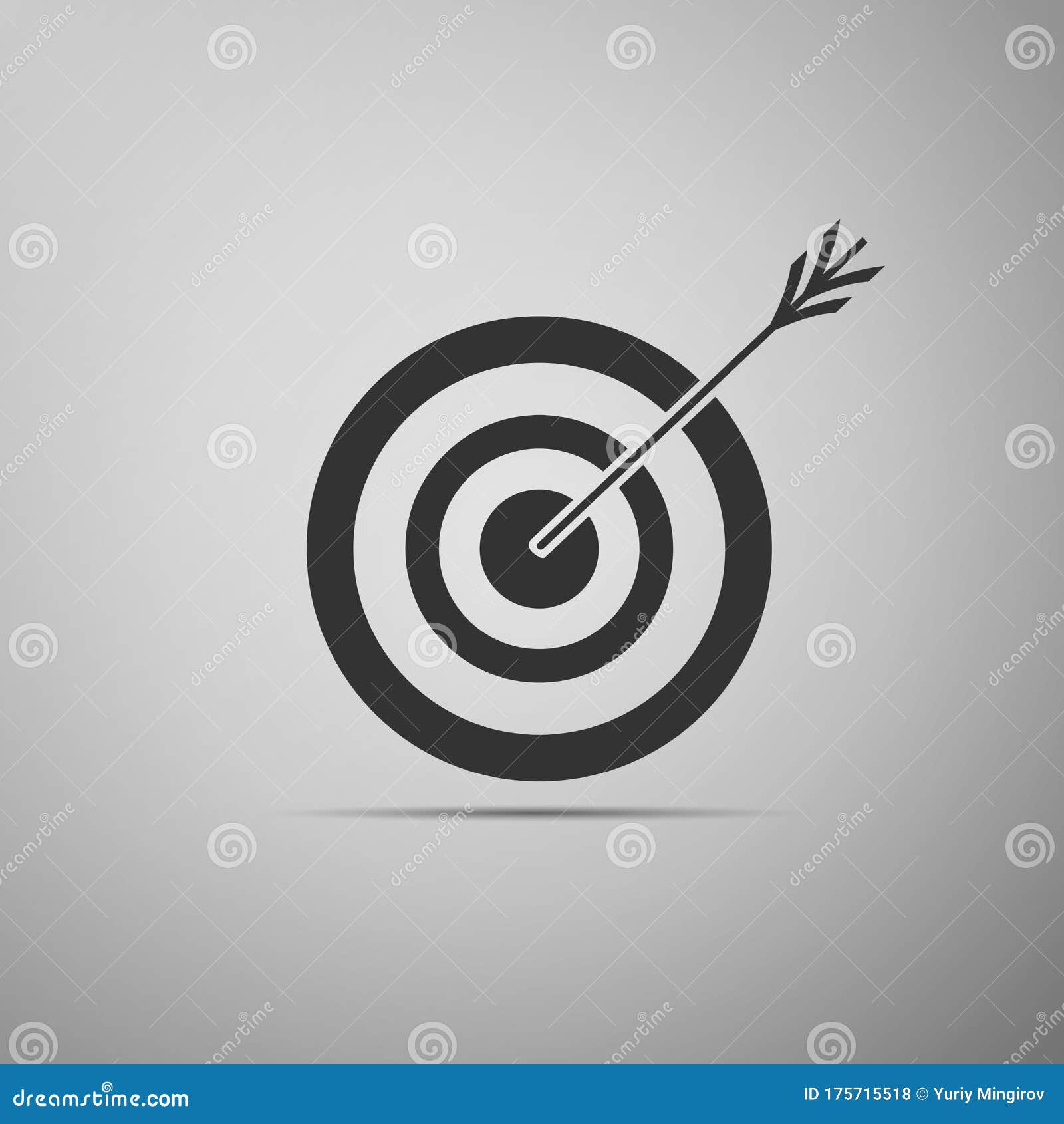 Icon Target with Dart, Isolated Stock Vector - Illustration of ...