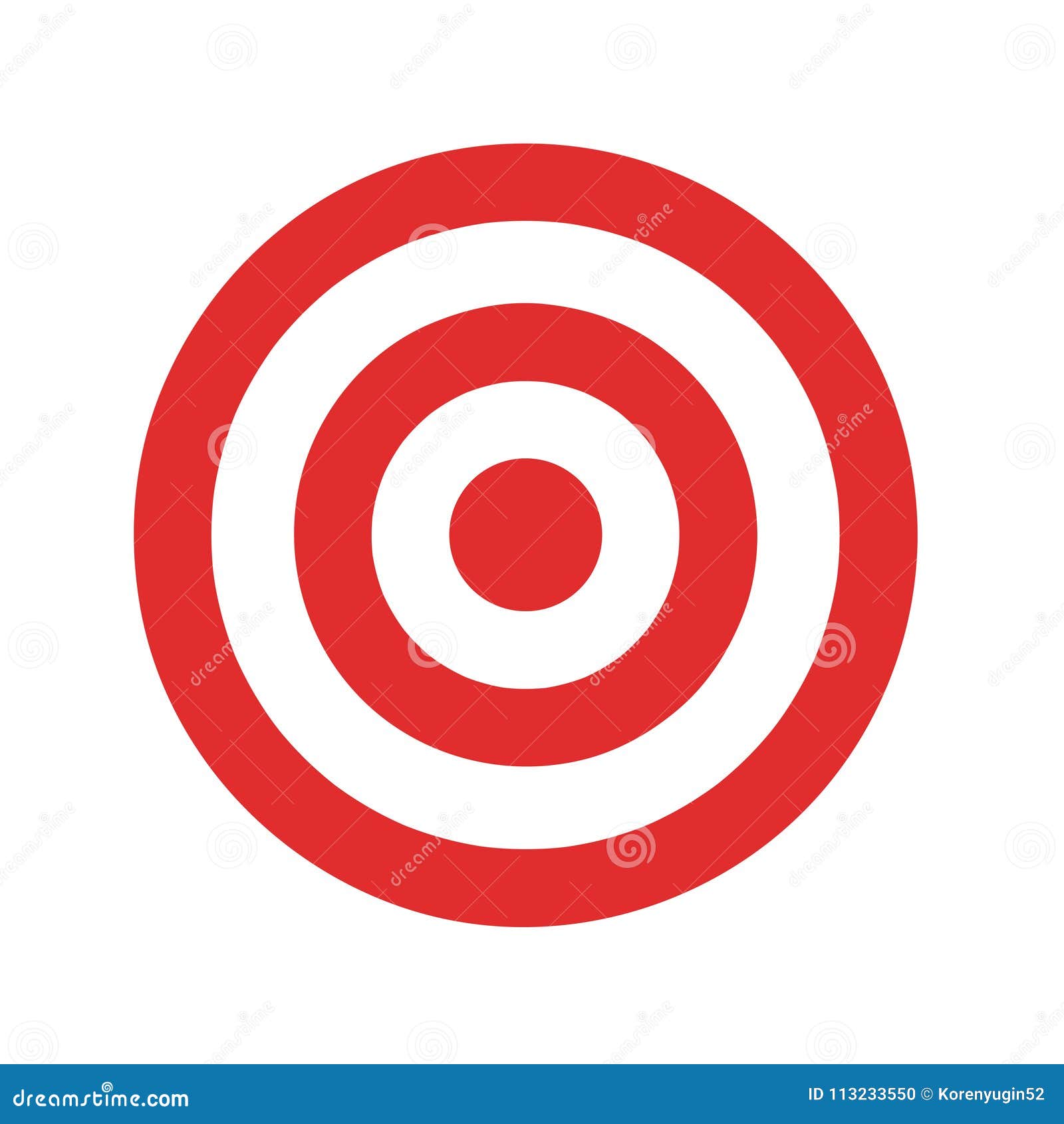 Icon Target in Flat Design, Stock Vector Illustration Stock Vector ...
