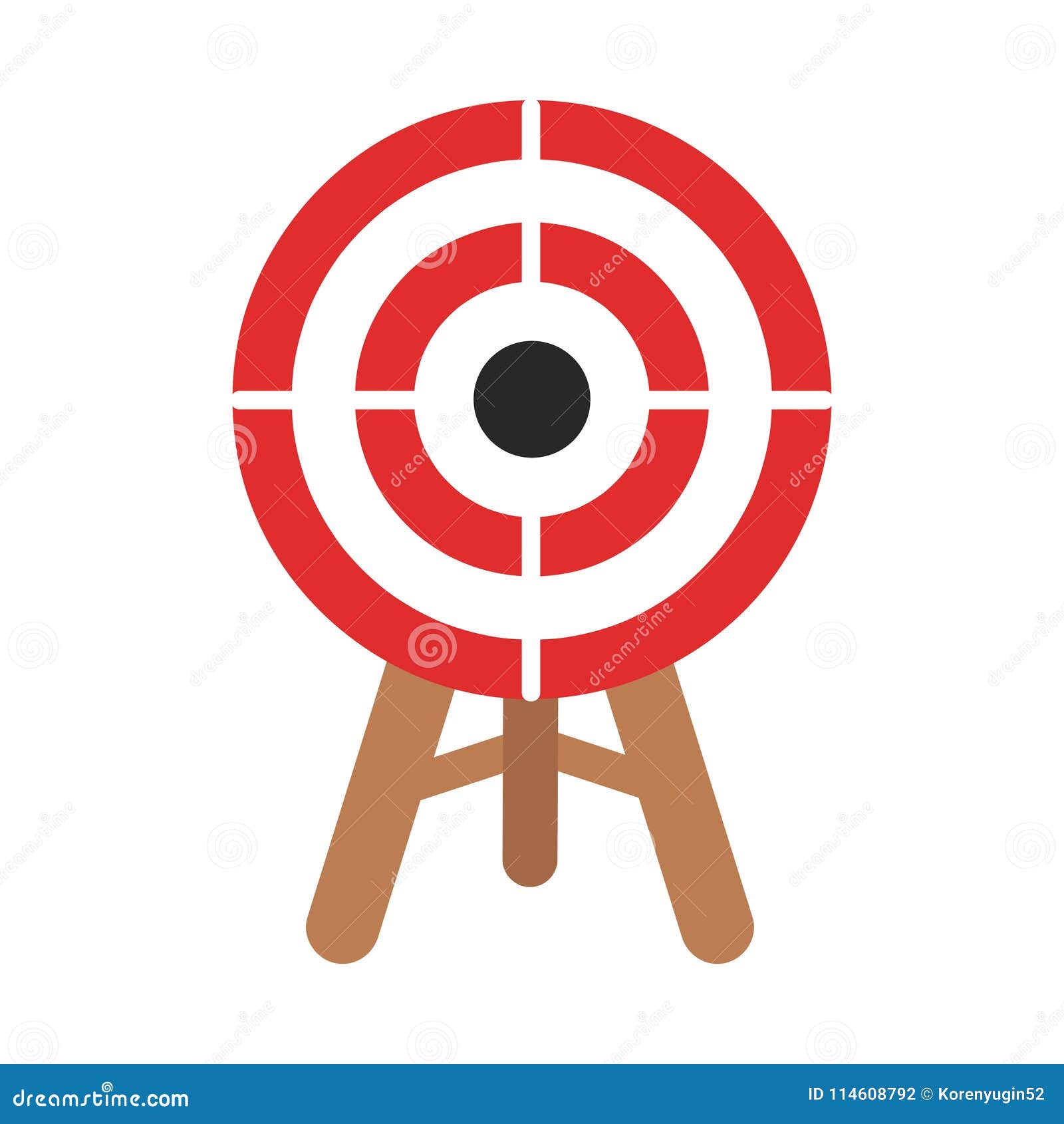 Icon Target in Flat Design, Stock Vector Illustration Stock Vector ...